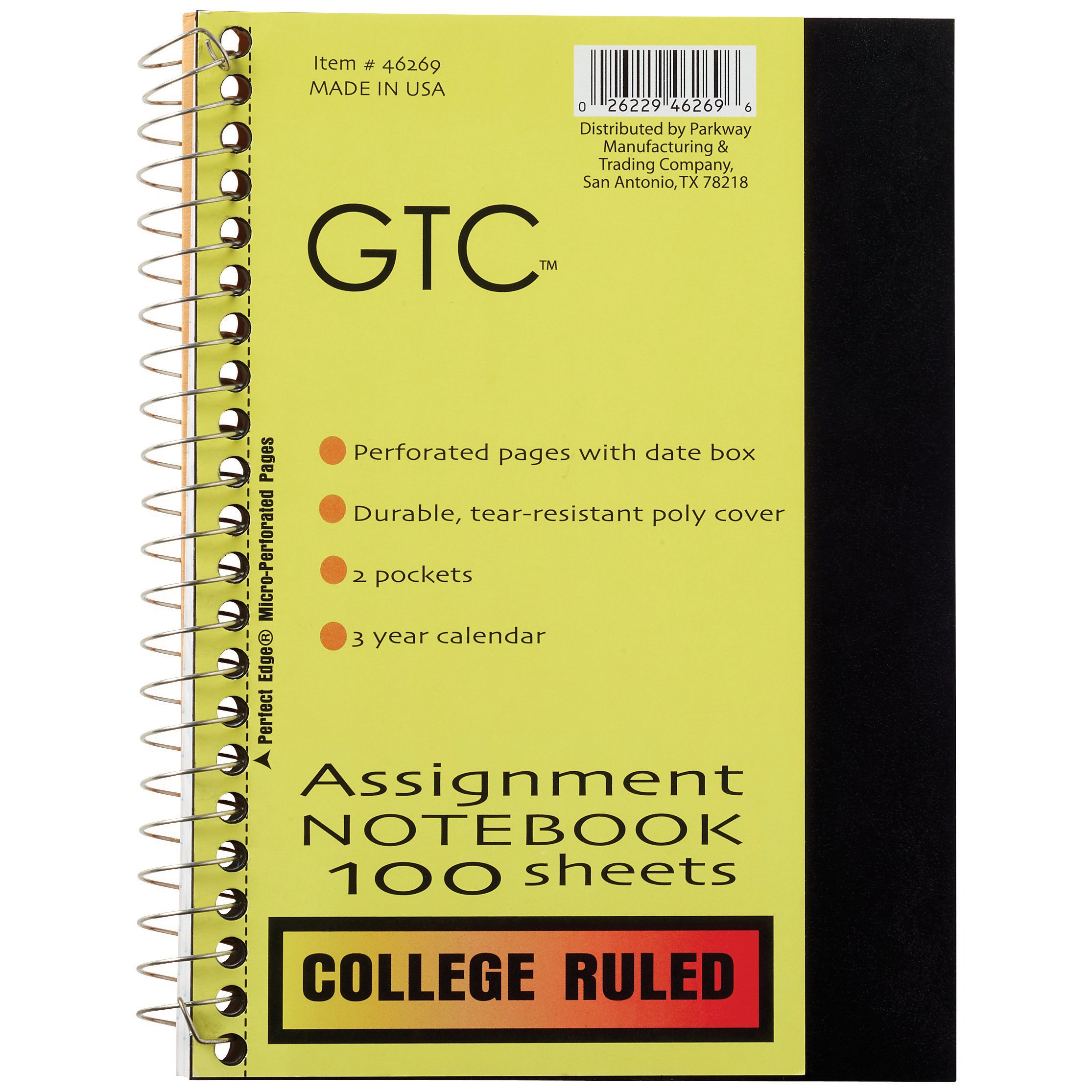 GTC College Ruled Assignment Spiral Notebook, Assorted Colors - Shop ...