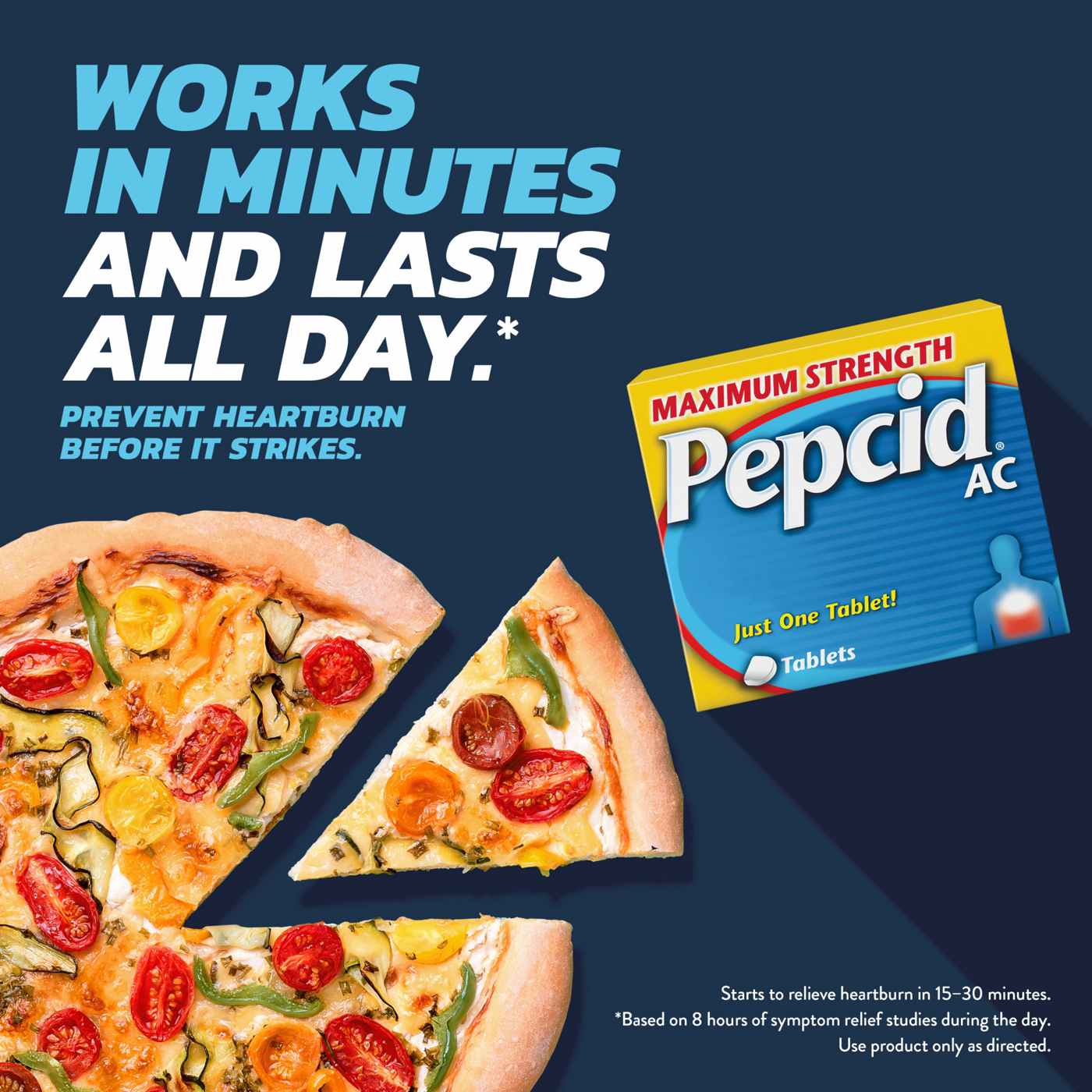 Pepcid Maximum Strength Heartburn Famotidine Tablets - Shop Digestion ...