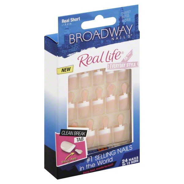 Broadway Nails Real Life Real Short Length French Nail Kit - Shop Nail ...
