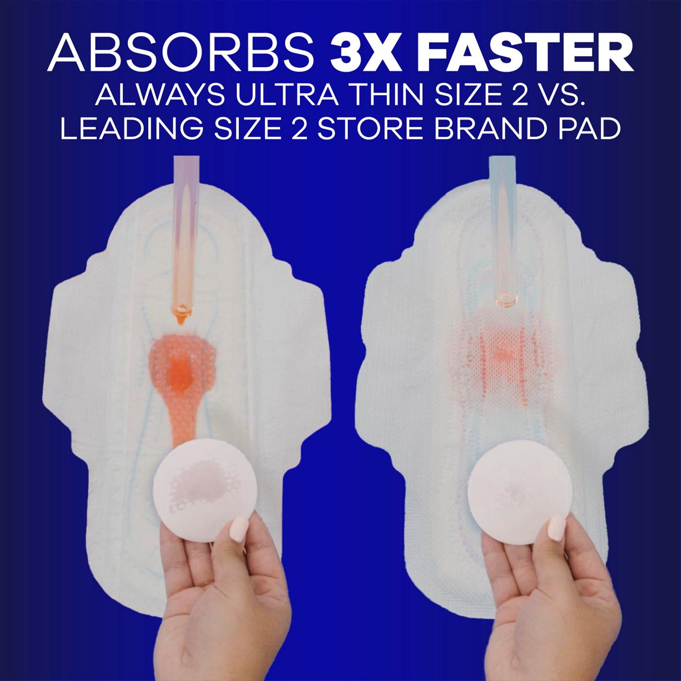 Always Ultra Thin Overnight Pads with Wings, Overnight, Unscented Size ...