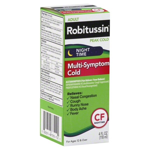 Robitussin Adult Peak Cold Nighttime Multi-symptom Cold - Shop ...