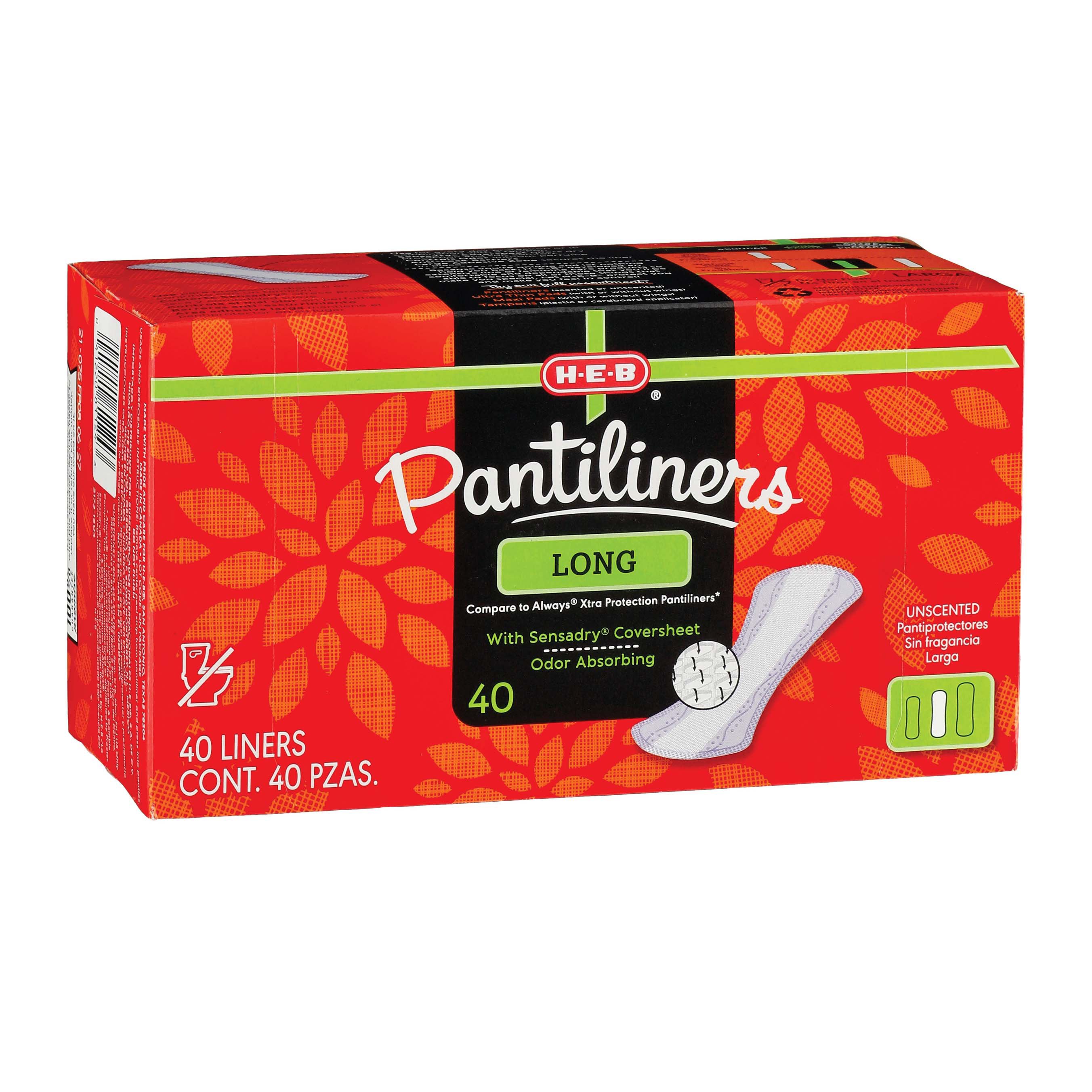 H-E-B Long Pantiliners - Shop Pads & liners at H-E-B