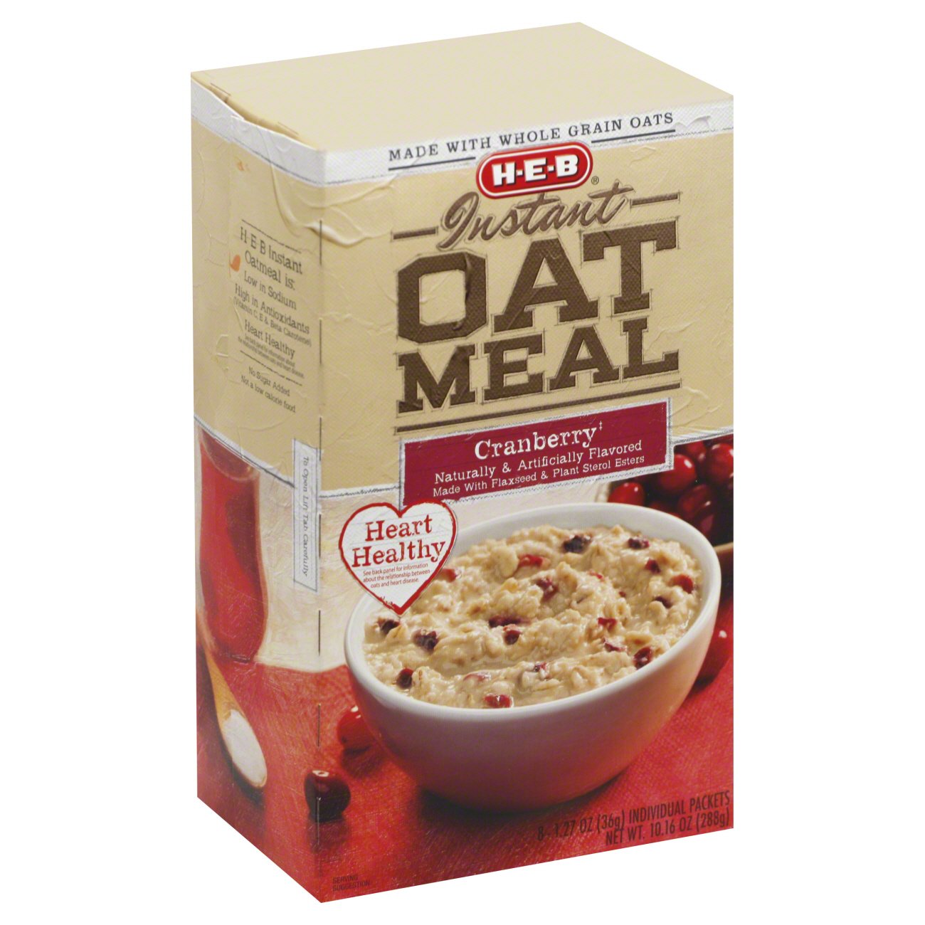 H-E-B Instant Cranberry Oat Meal - Shop Oatmeal & hot cereal at H-E-B
