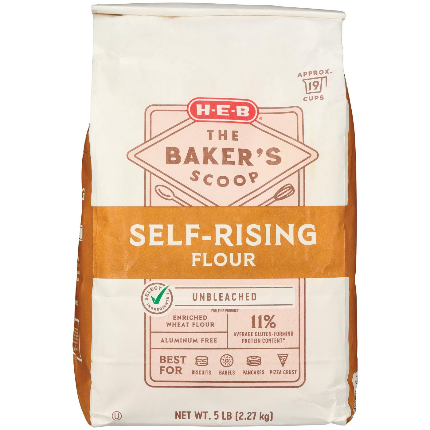H-E-B The Baker's Scoop Unbleached Self-Rising Flour - Shop Flour at H-E-B