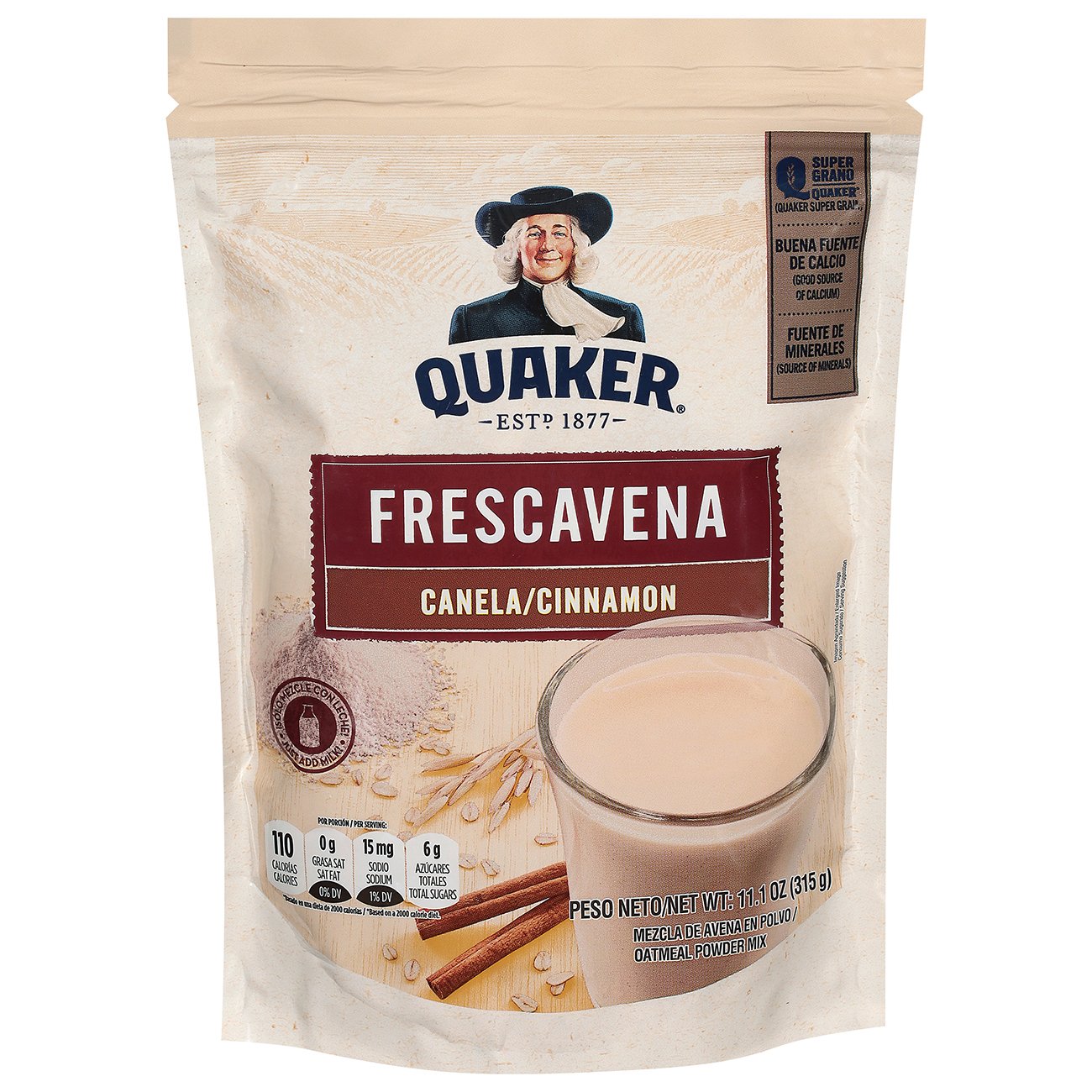 Quaker Frescavena Oatmeal Powder Drink Mix - Cinnamon - Shop Mixes ...
