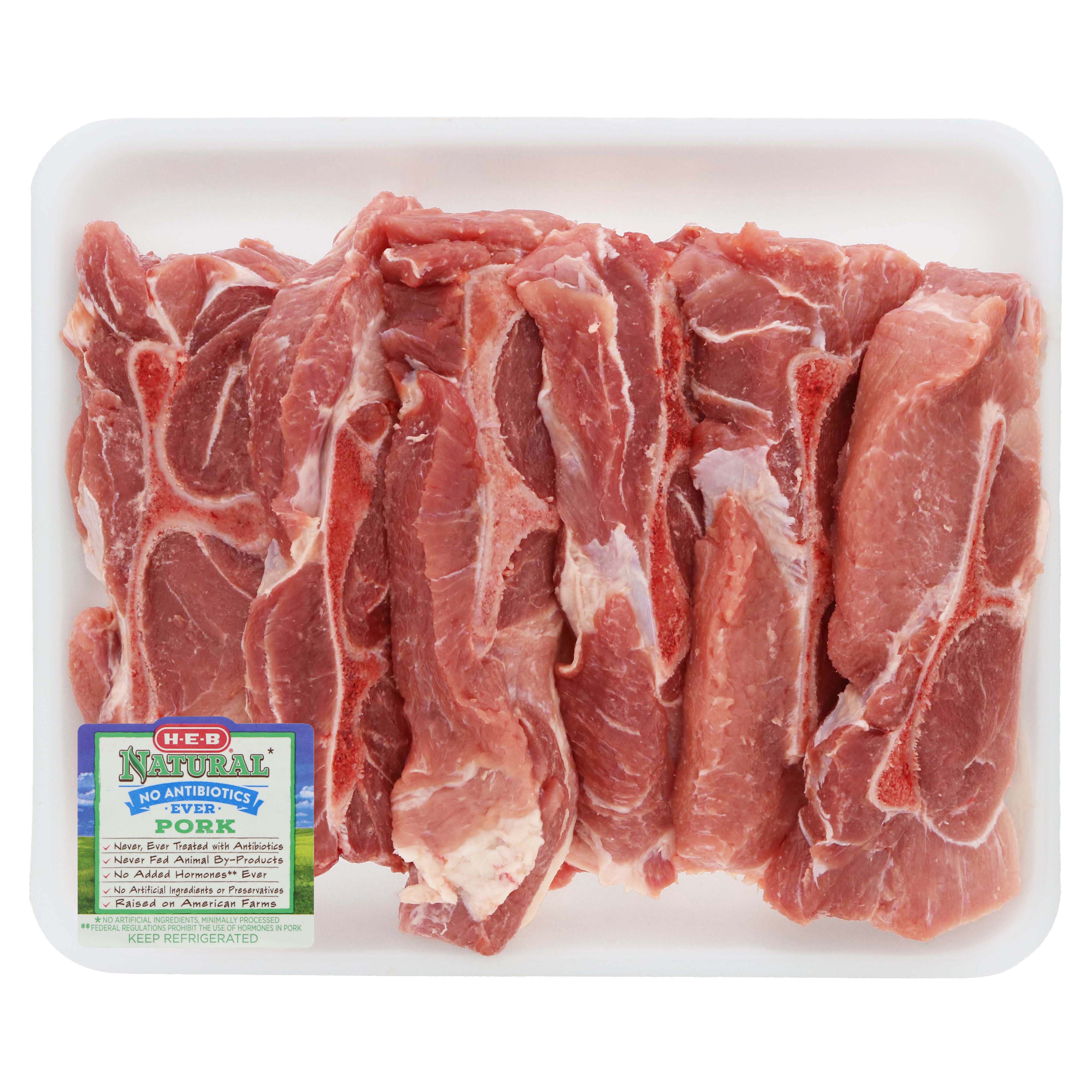 H-E-B Natural Bone-in Country-Style Boston Butt Pork Ribs - Value Pack ...
