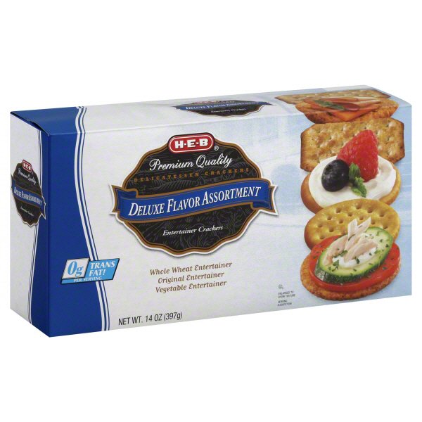 H-E-B Deluxe Flavor Assortment Entertainer Crackers - Shop Snacks ...