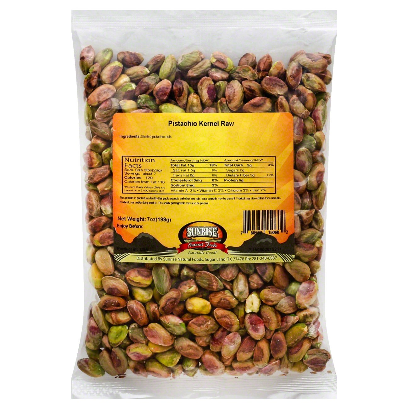 Sunrise Natural Foods Pistachio Kernel Raw - Shop Nuts & seeds at H-E-B