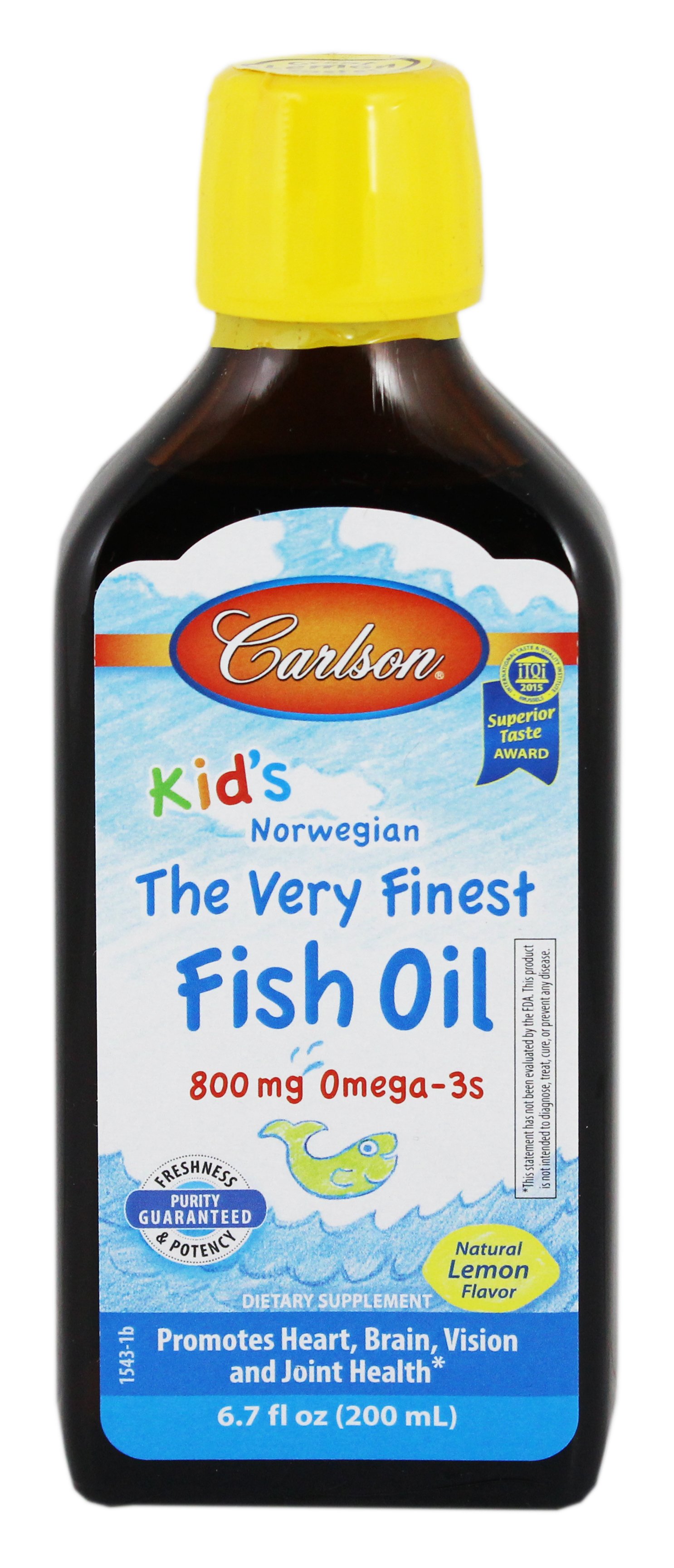 Carlson Very Finest Omega 3 Fish Oil Liquid Lemon For Kids - Shop ...