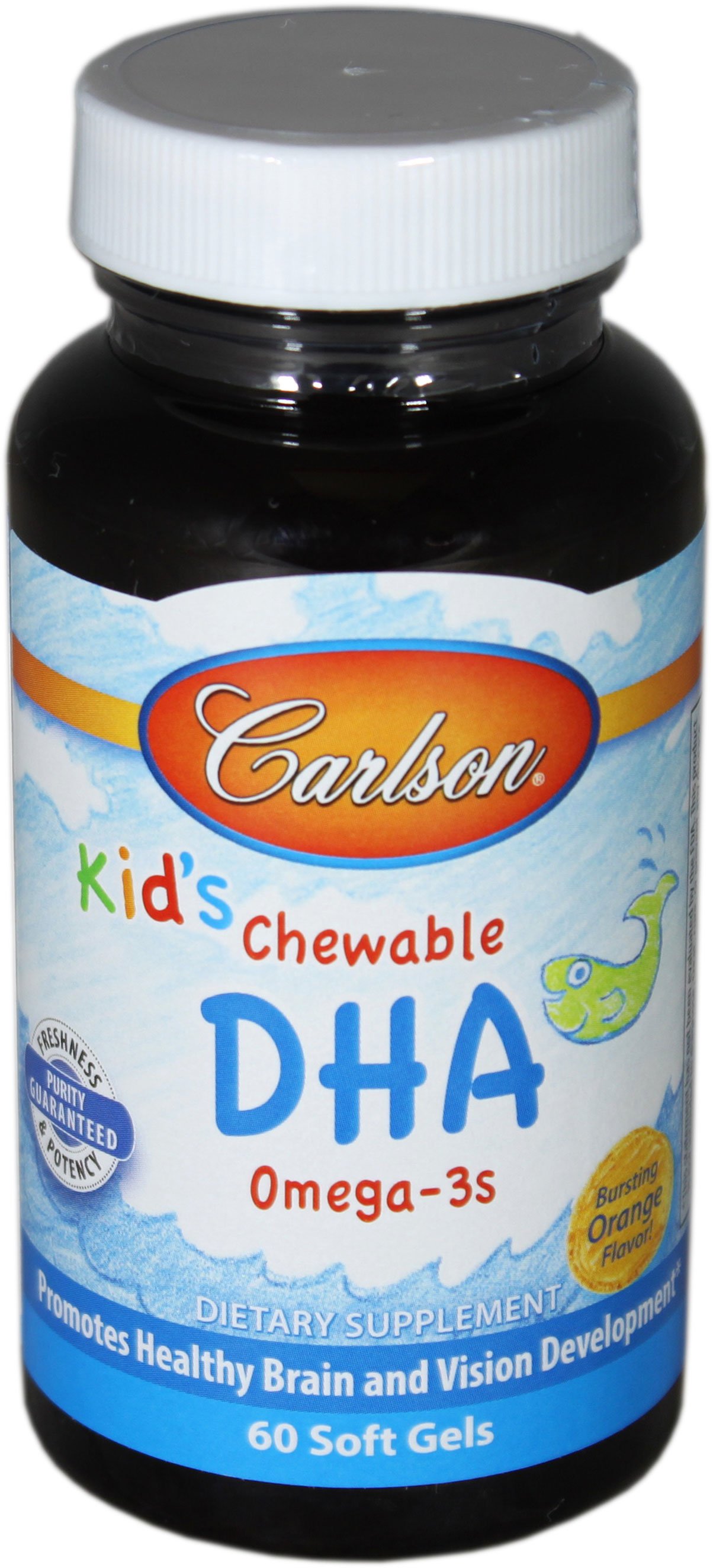 Carlson For Kids Chewable DHA Orange Flavored Softgels - Shop ...