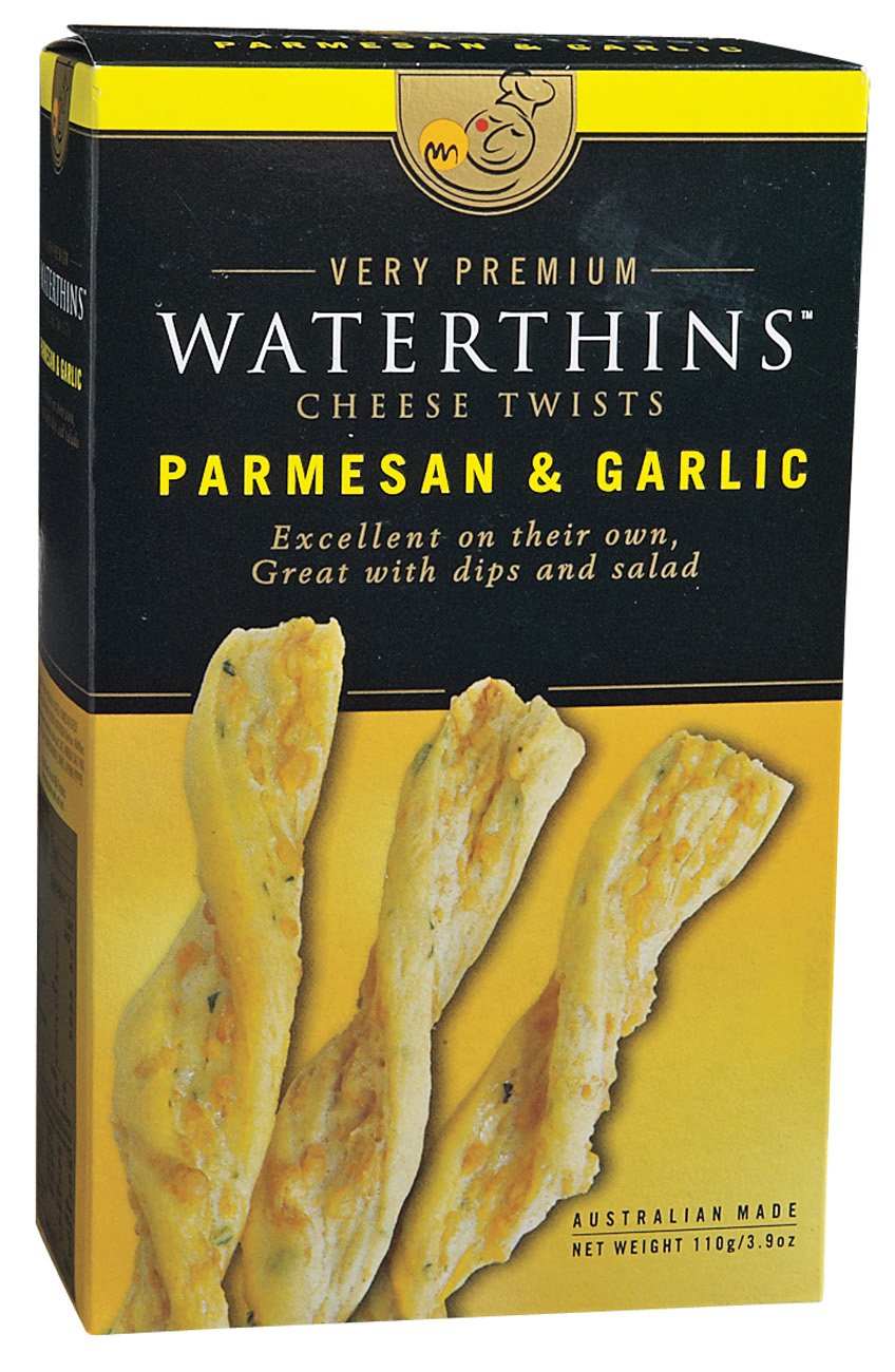Waterthins Parmesan Garlic Cheese Waterwheel Twists - Shop Snacks ...