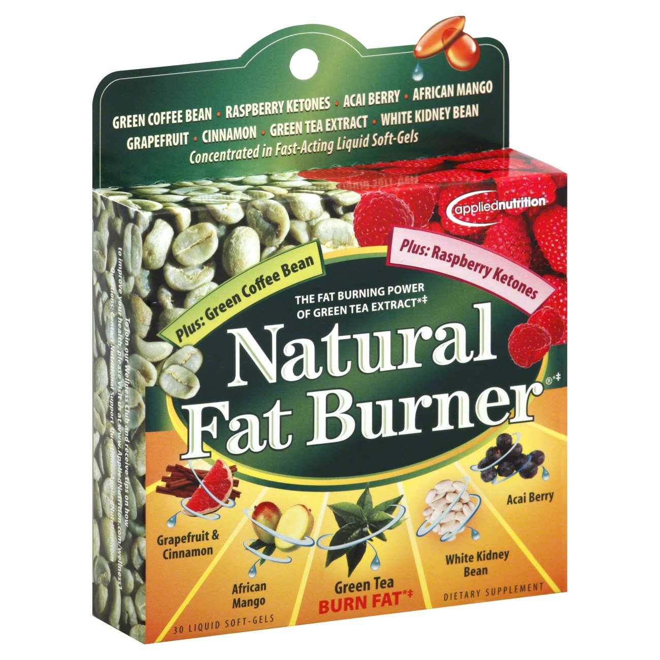 Applied Nutrition Natural Fat Burner Liquid Soft-Gels - Shop Diet ...