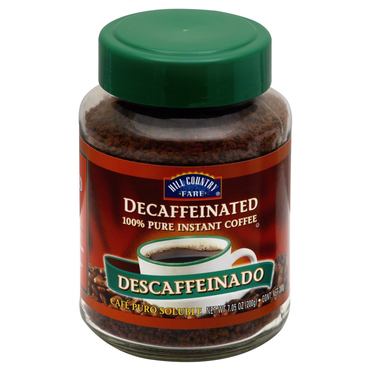 Hill Country Fare 100% Pure Instant Decaffeinated Coffee - Shop Coffee ...