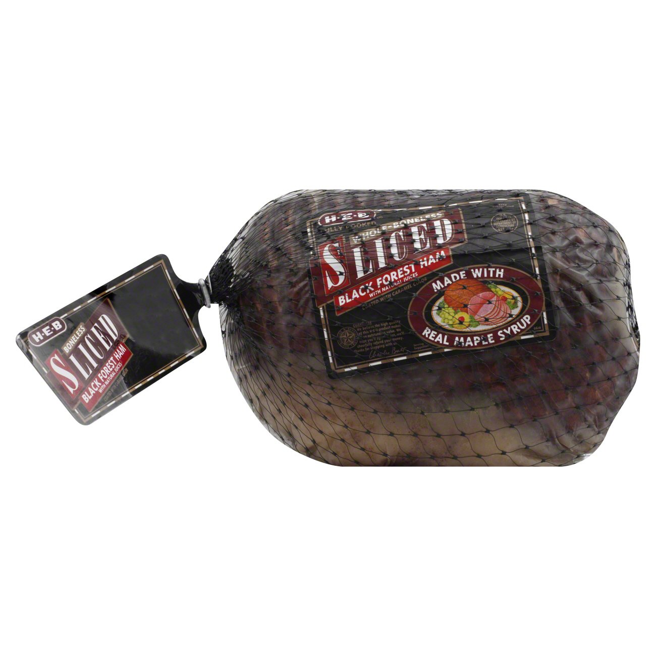H-E-B Fully Cooked Whole Boneless Sliced Black Forest Ham - Shop Meat ...