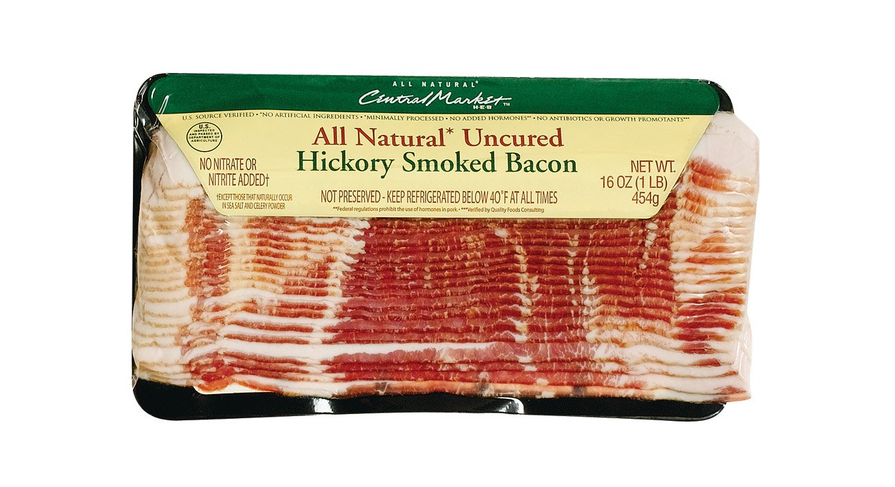 Central Market All Natural Hickory Smoked Bacon - Shop Bacon at H-E-B
