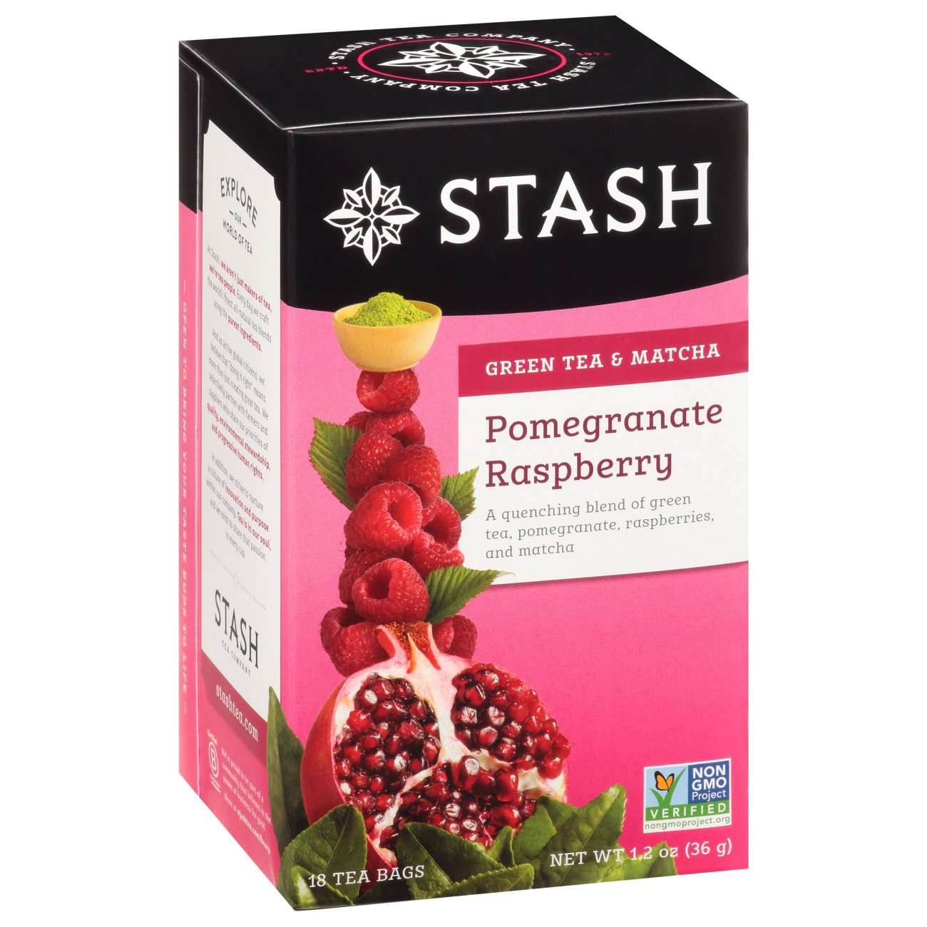 Stash Premium Pomegranate Raspberry with Matcha Green Tea Bags - Shop ...