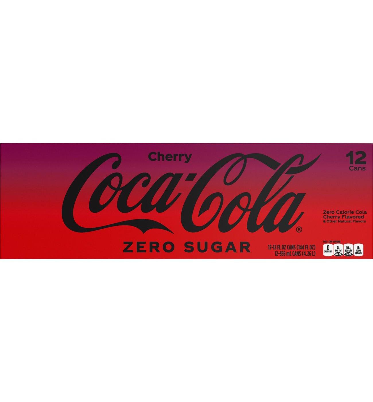 Coca-Cola Zero Sugar Cherry Diet Soda Soft Drink - Shop Soda at H-E-B
