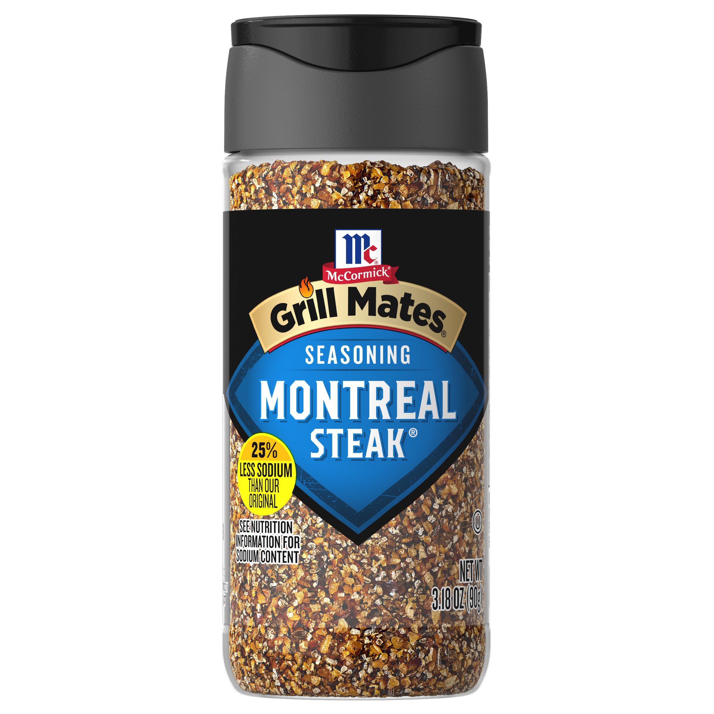 McCormick Grill Mates 25% Less Sodium Montreal Steak Seasoning - Shop ...