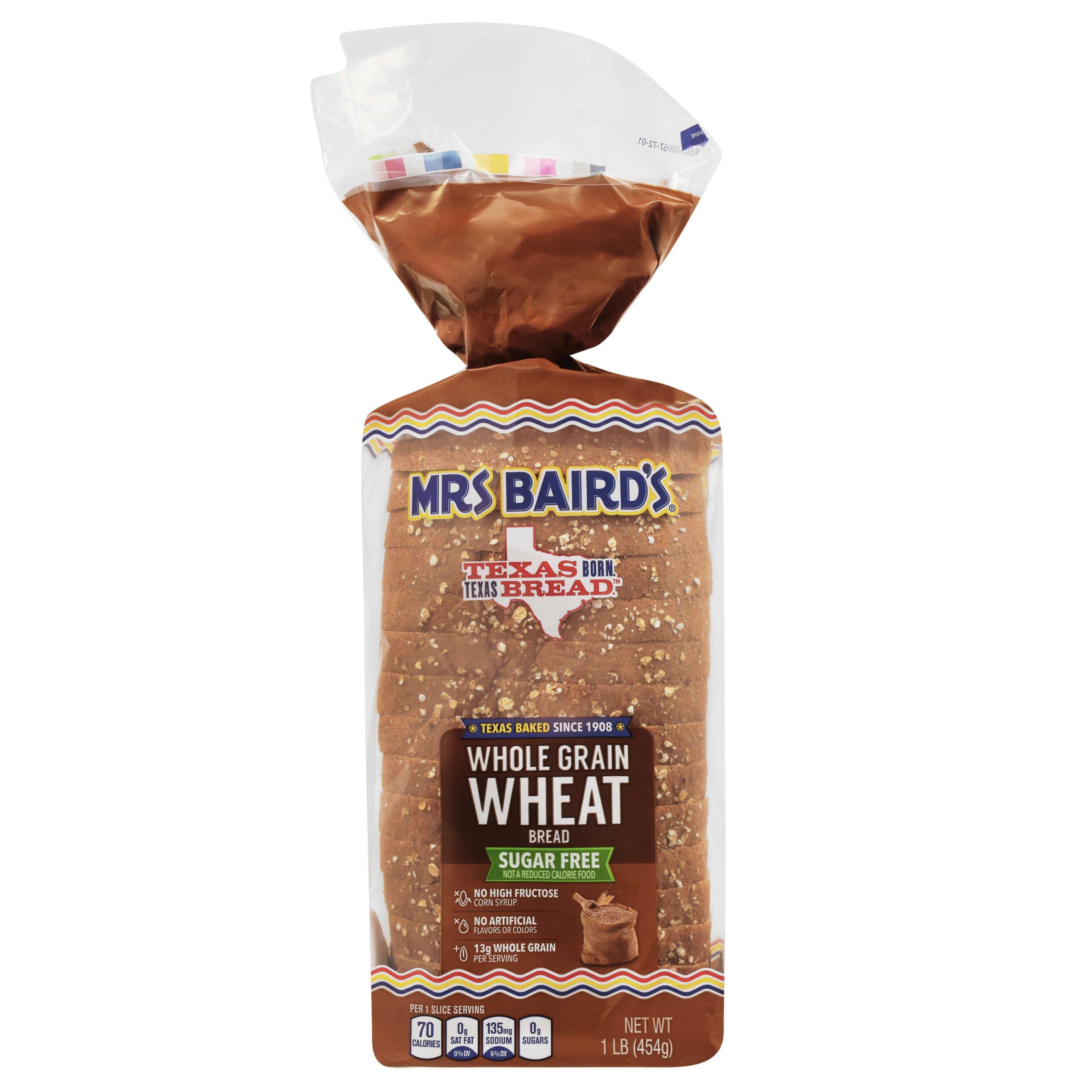 Mrs Baird's Sugar Free Whole Grain Wheat Sliced Bread - Shop Sliced ...