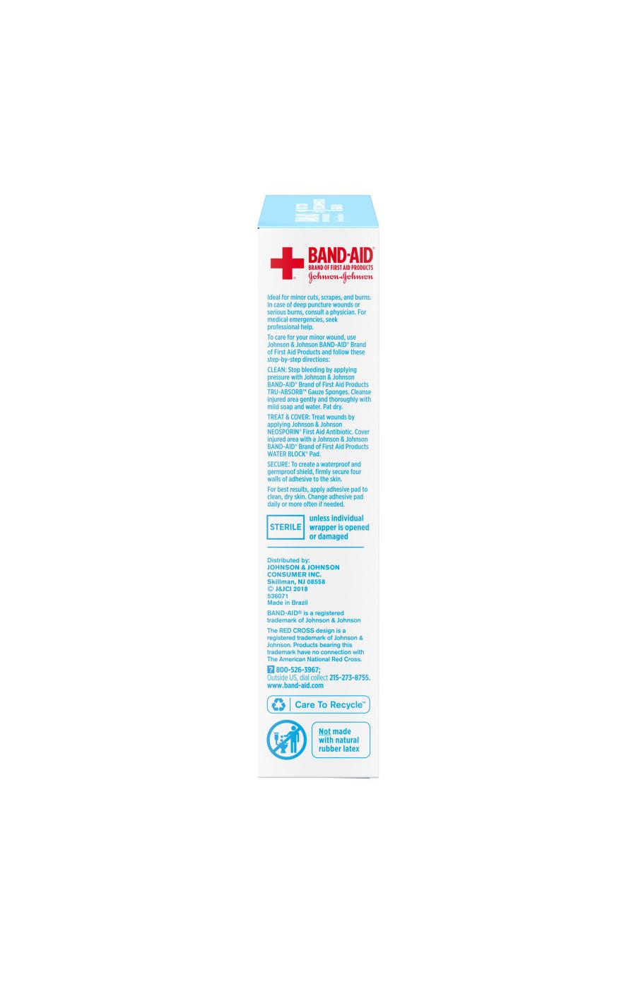 Band-Aid Brand Of First Aid Products Water Block Waterproof Pads, 2.9 ...