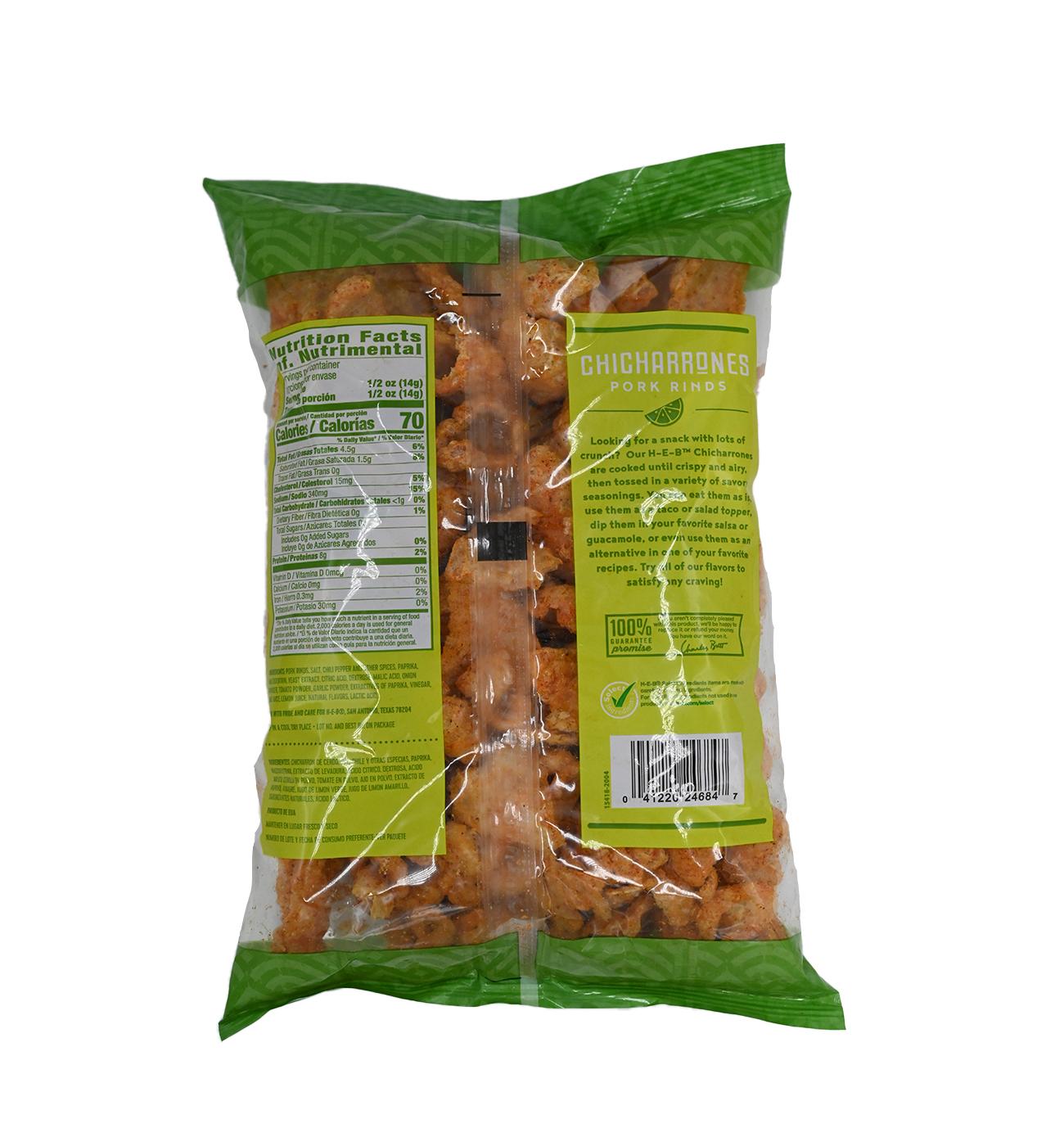 H-E-B Chicharrones Pork Rinds - Chile Lime - Shop Chips at H-E-B