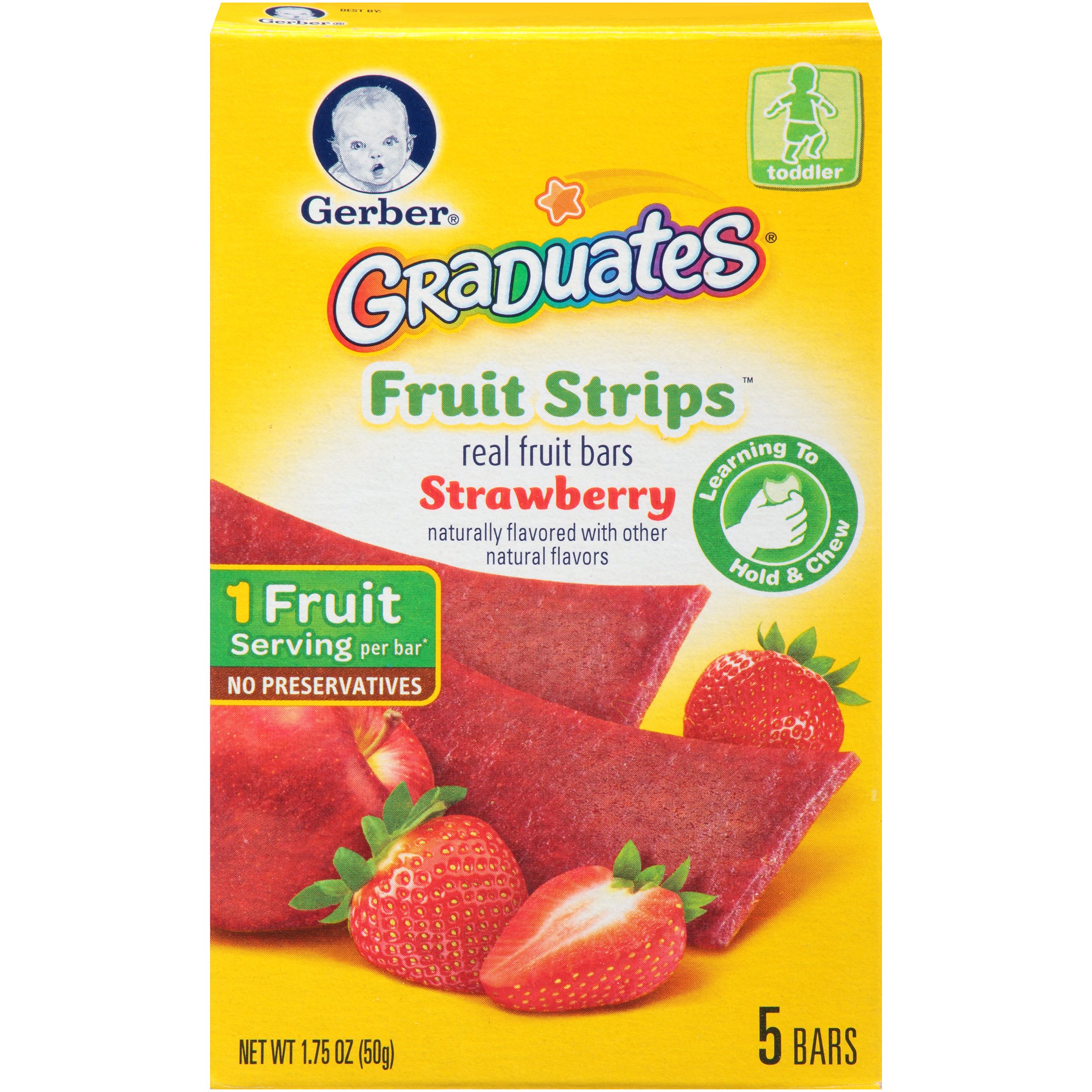 Gerber Graduates for Toddlers Strawberry Fruit Strips - Shop Toddler ...