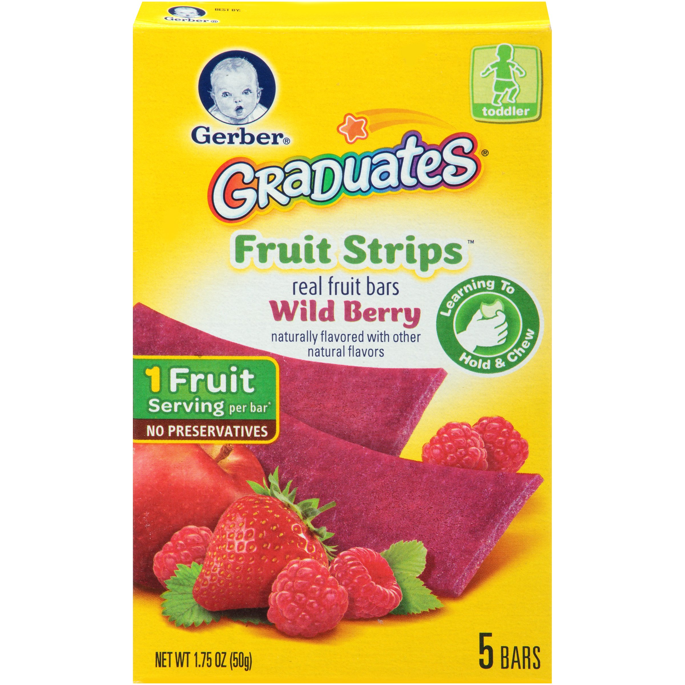 Gerber Graduates for Toddlers Wild Berry Fruit Strips - Shop Toddler ...