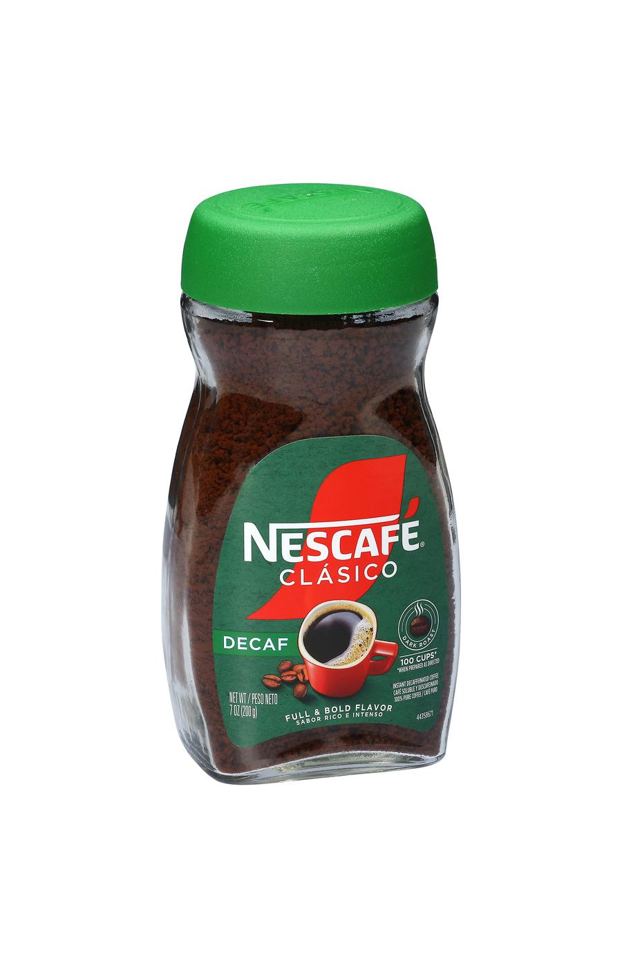 Nescafe Clasico Pure Decaf Dark Roast Instant Coffee - Shop Coffee at H-E-B