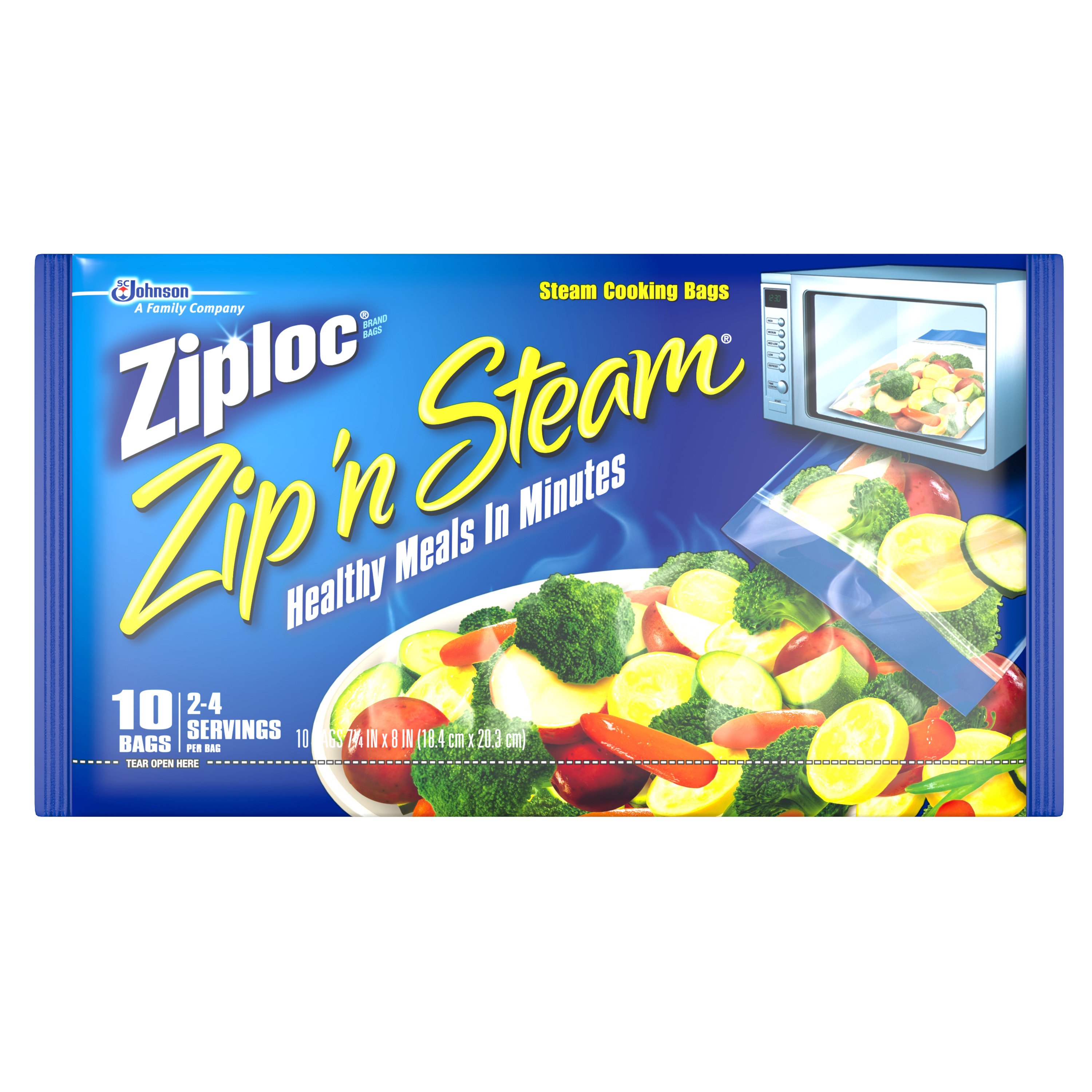 Ziploc Zip'n Steam Medium Steam Cooking Bags - Shop Storage bags at H-E-B