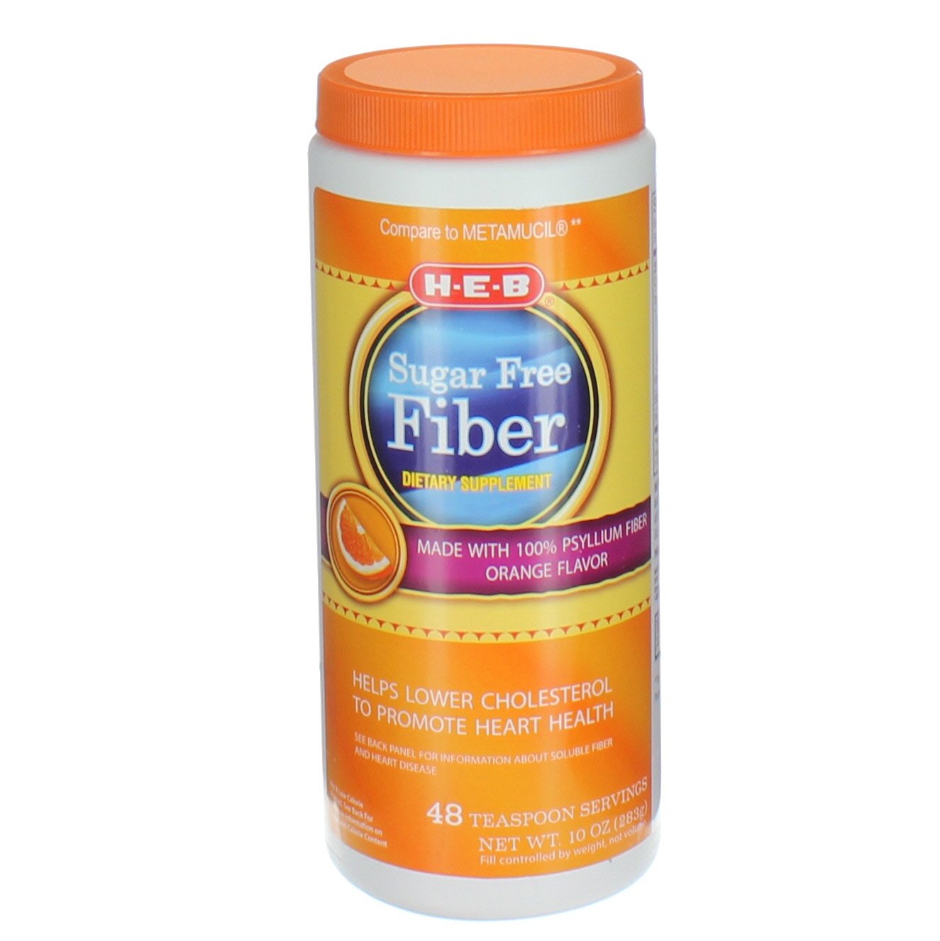H-E-B Sugar Free Orange Flavor Natural Fiber Dietary Supplement - Shop ...