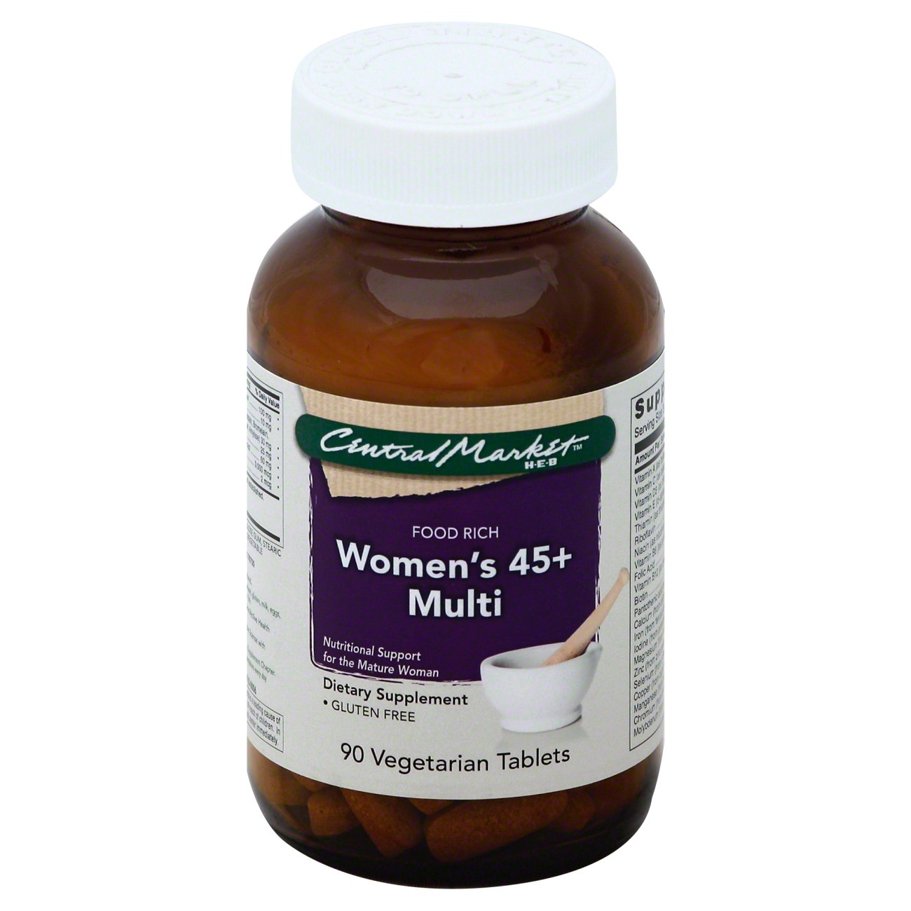 Central Market Women's 45+ Multi Food Rich Vegetarian Tablets - Shop ...