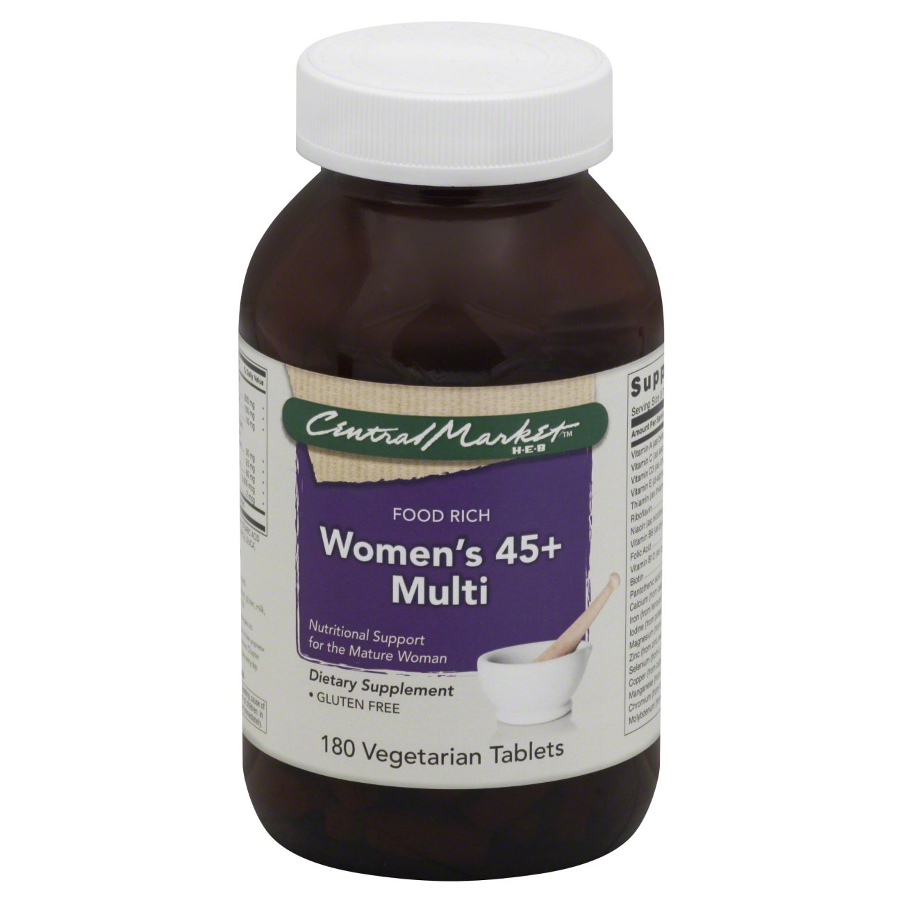 Central Market Women's 45+ Multi Food Rich Vegetarian Tablets - Shop ...
