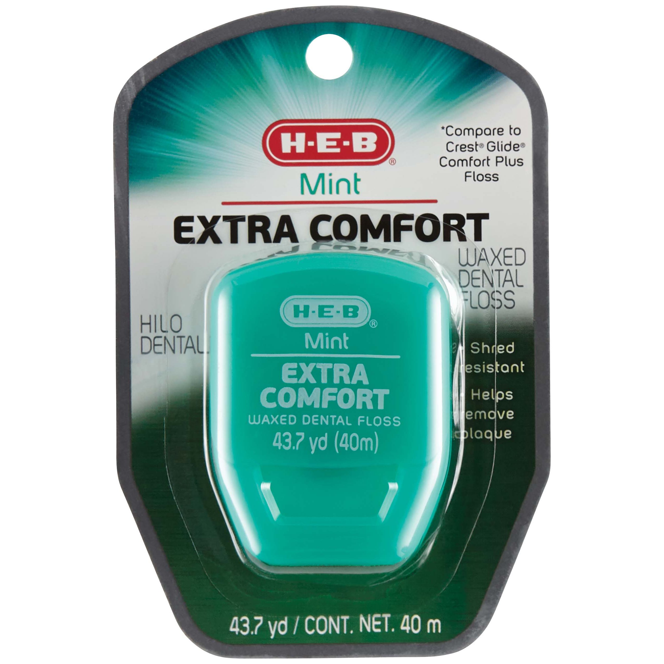 H-E-B Extra Comfort Mint Waxed Dental Floss - Shop Floss at H-E-B