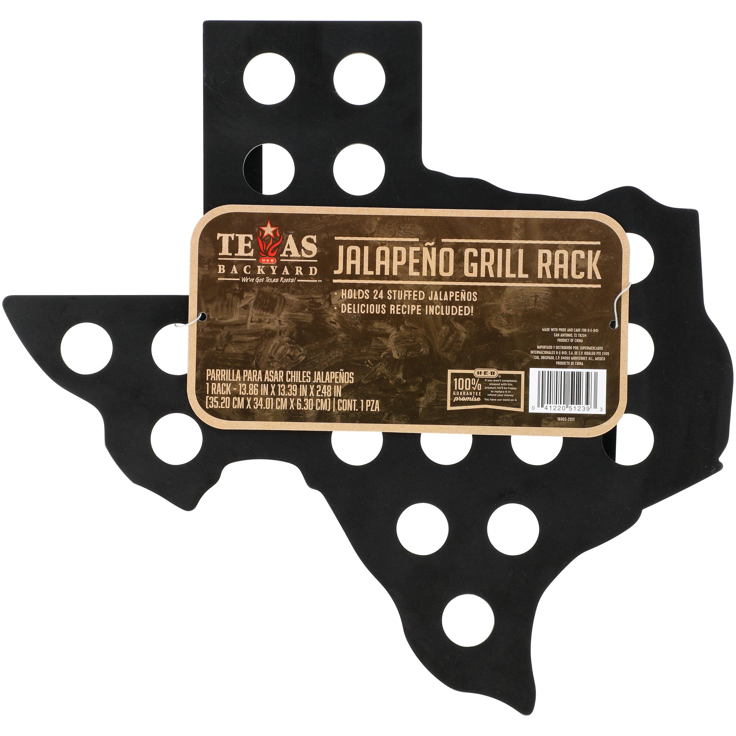 H-E-B Texas Backyard Jalapeno Grill Rack - Shop Cookware & utensils at ...