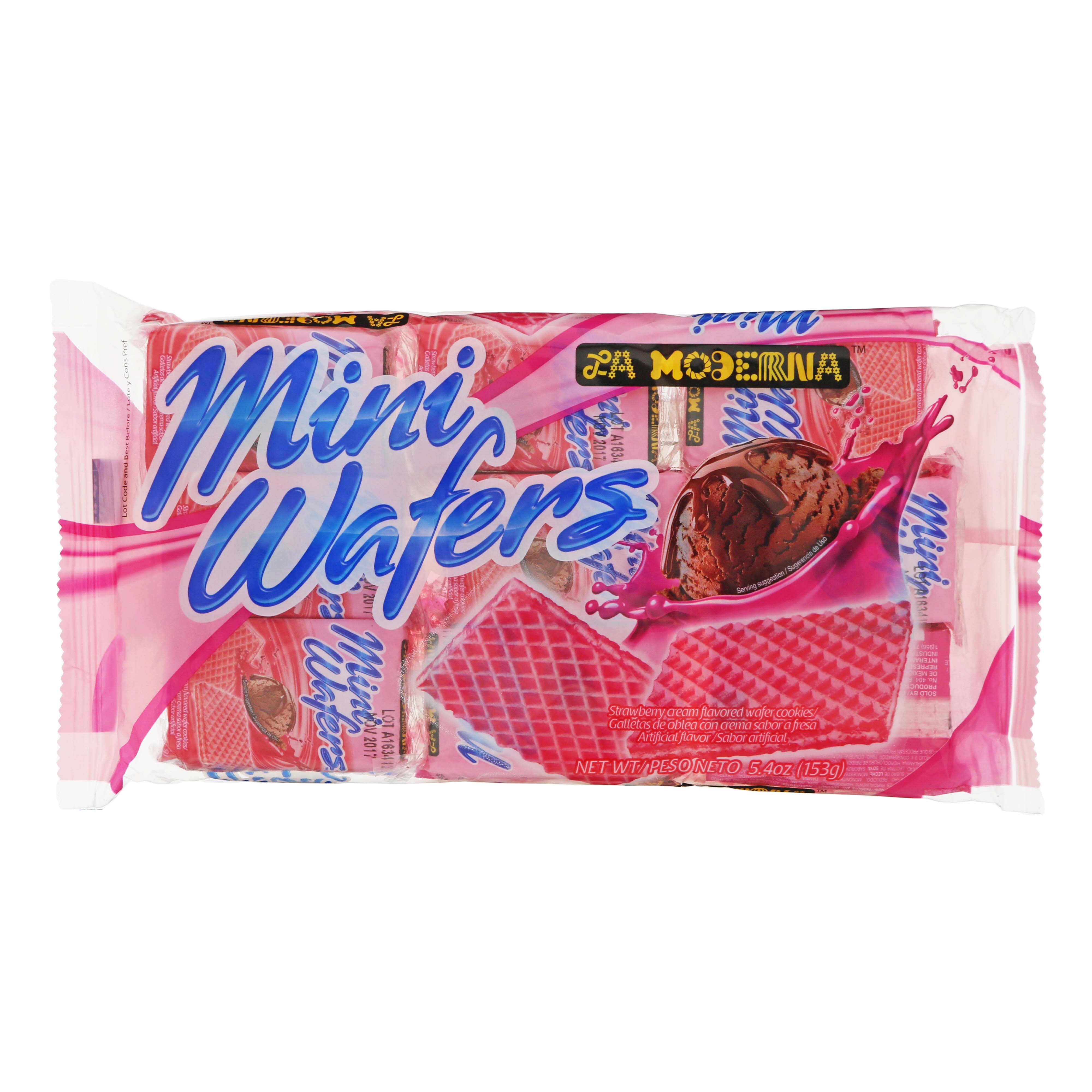 La Moderna Mini Strawberry Wafers - Shop Cookies at H-E-B