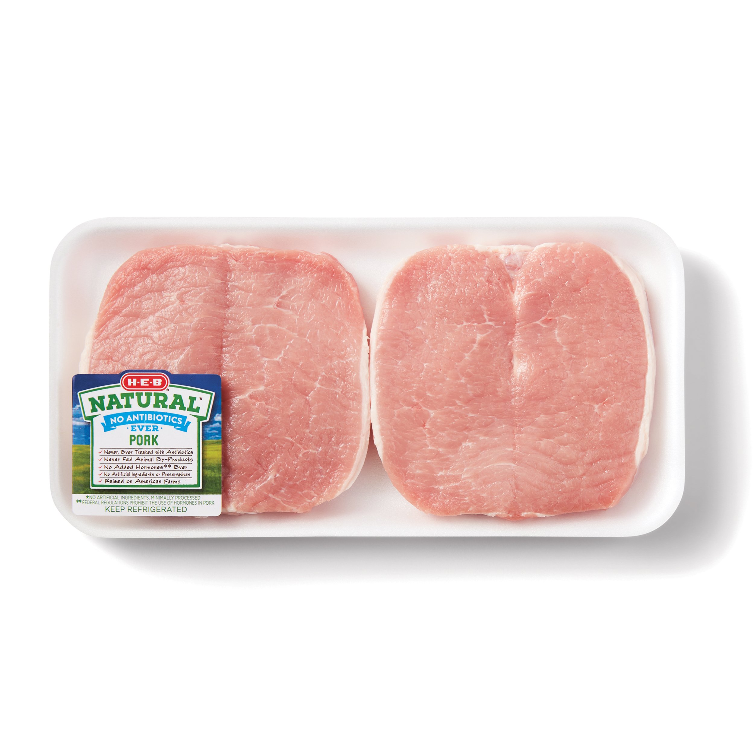 H-E-B Natural Boneless Butterflied Center Loin Pork Chops - Shop Pork ...