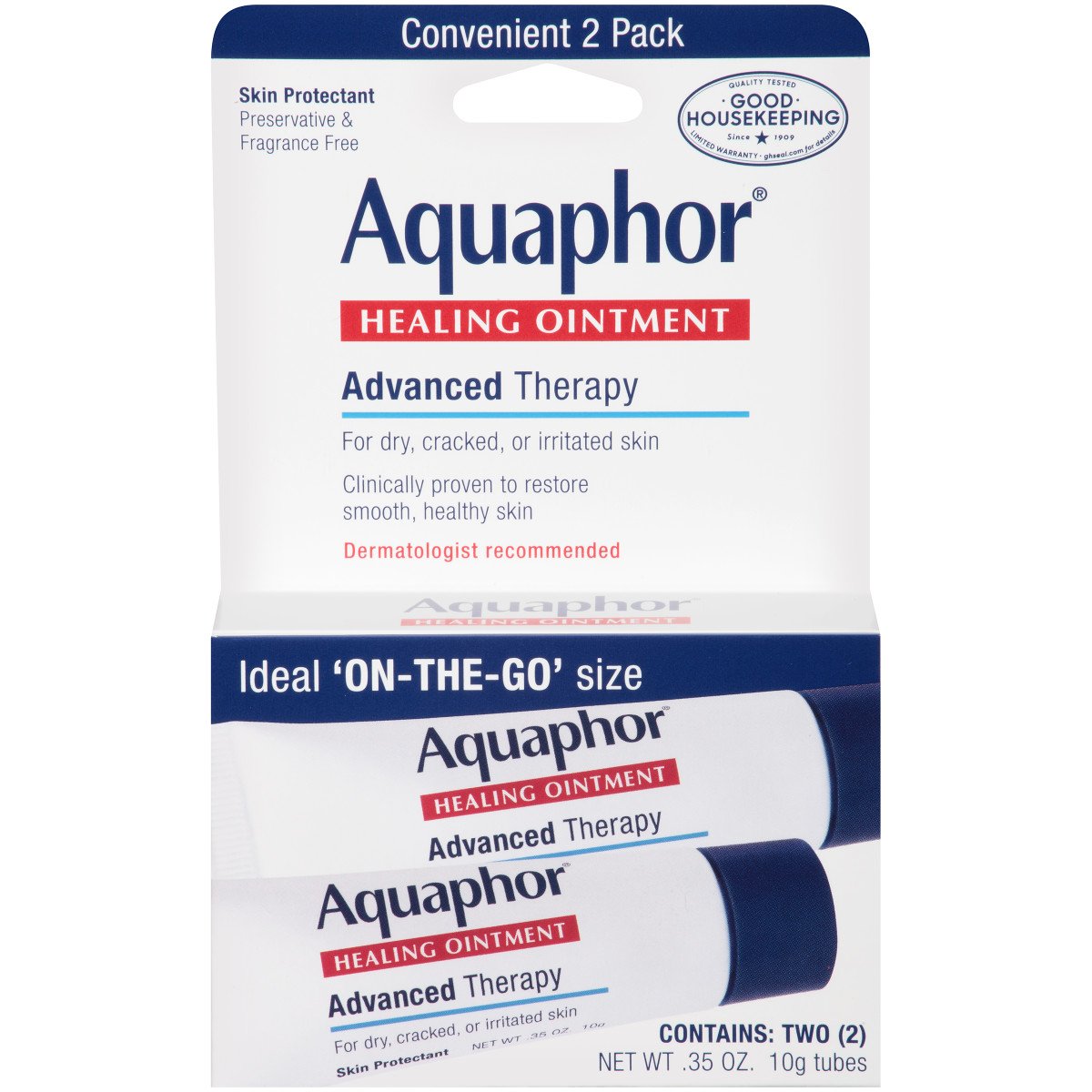 Aquaphor Advanced Therapy Healing Ointment Skin Protectant 2 Tubes Shop Lip Balm And Treatments