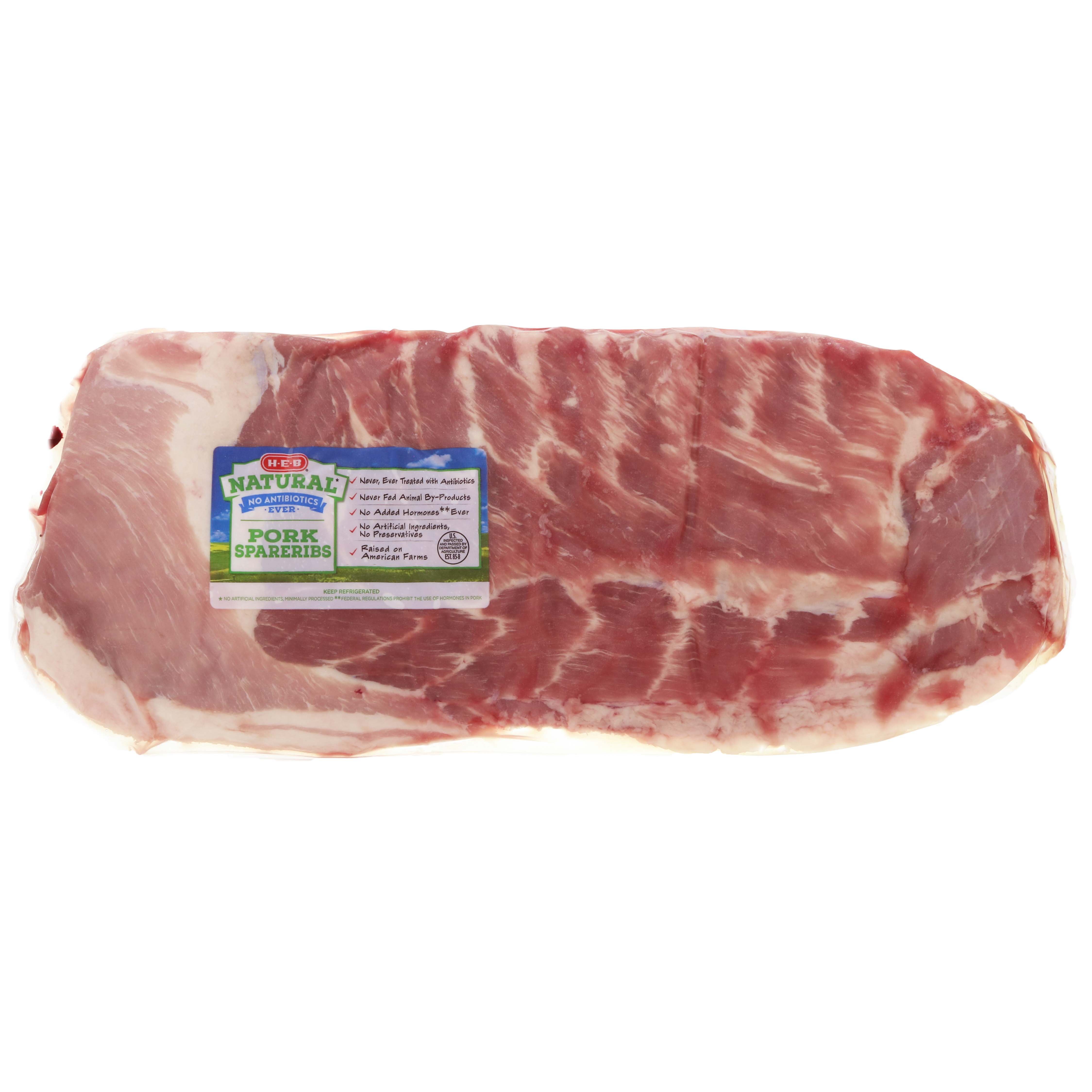 H-E-B Natural Pork Spareribs - Shop Pork at H-E-B
