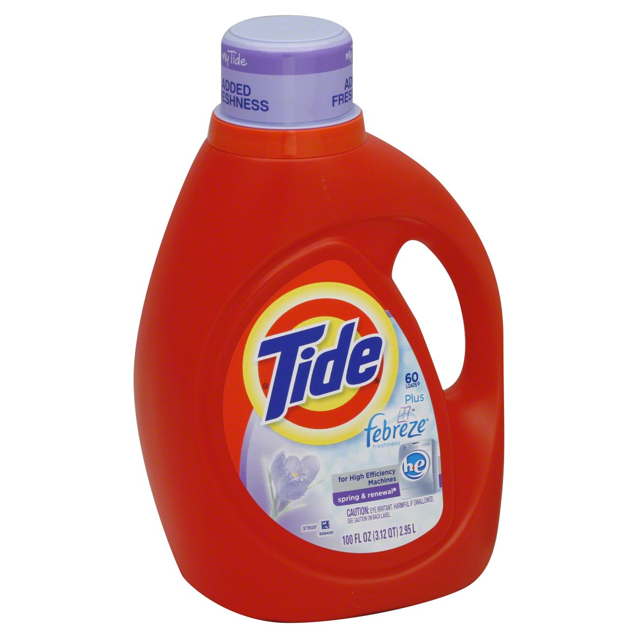 Tide Plus Febreze Freshness HE Spring and Renewal Liquid Detergent 60 ...
