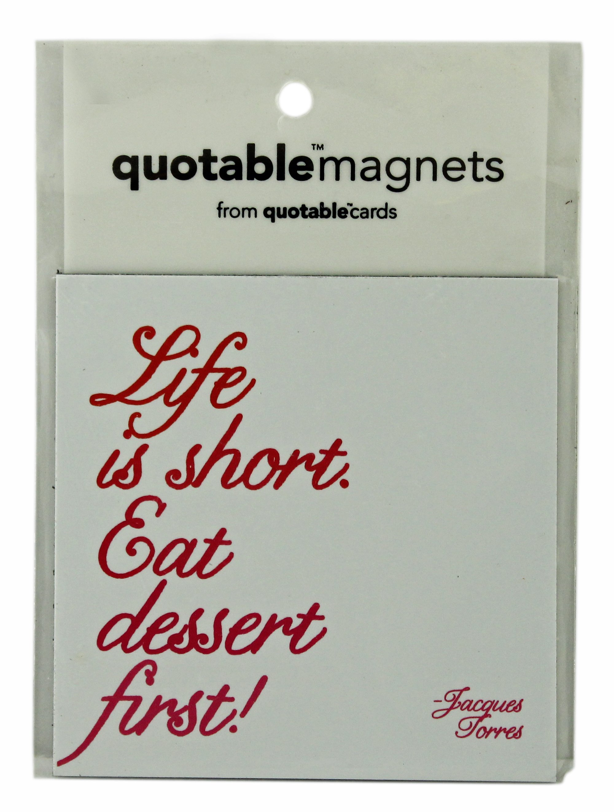 QUOTABLE CARDS Magnet Universal Life Is Short - Shop Seasonal decor at ...