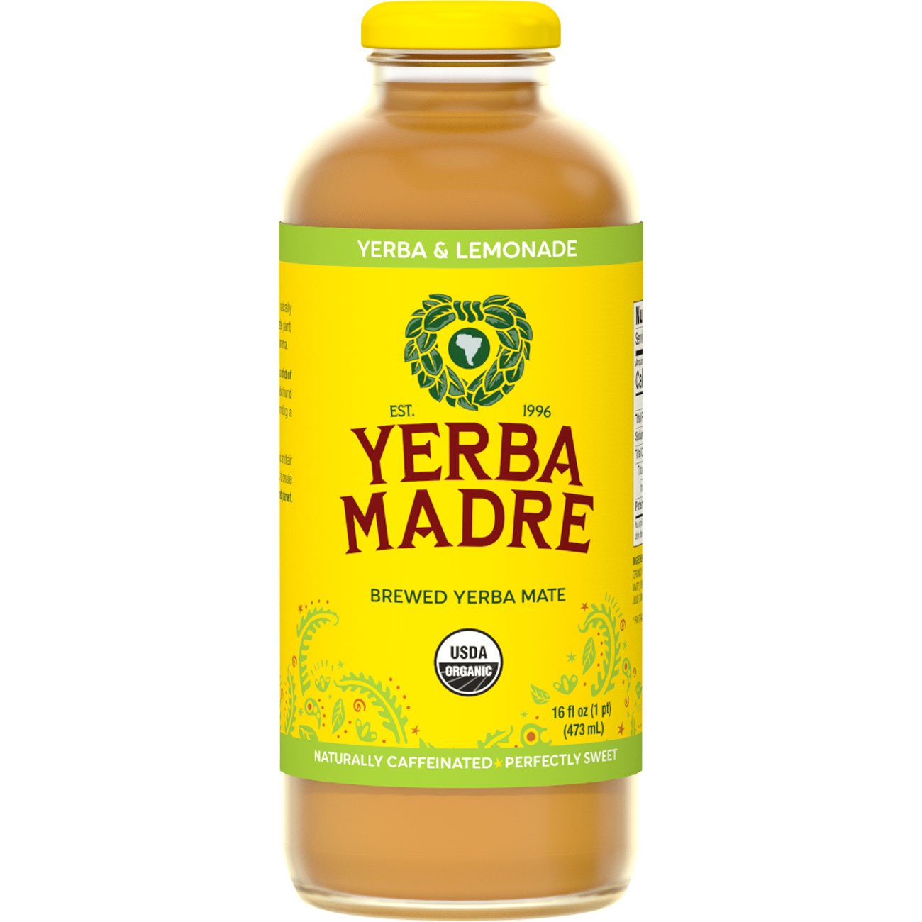 Yerba Madre Brewed Yerba Mate Herbal Tea - Yerba & Lemonade, 16 oz ...