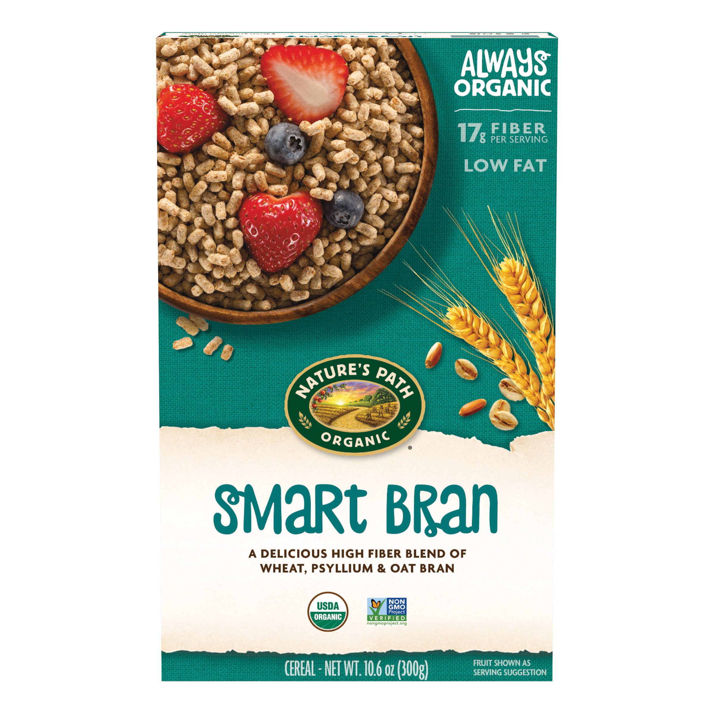 Nature's Path Organic Smart Bran with Psyllium & Oatbran Cereal, 10.6 ...