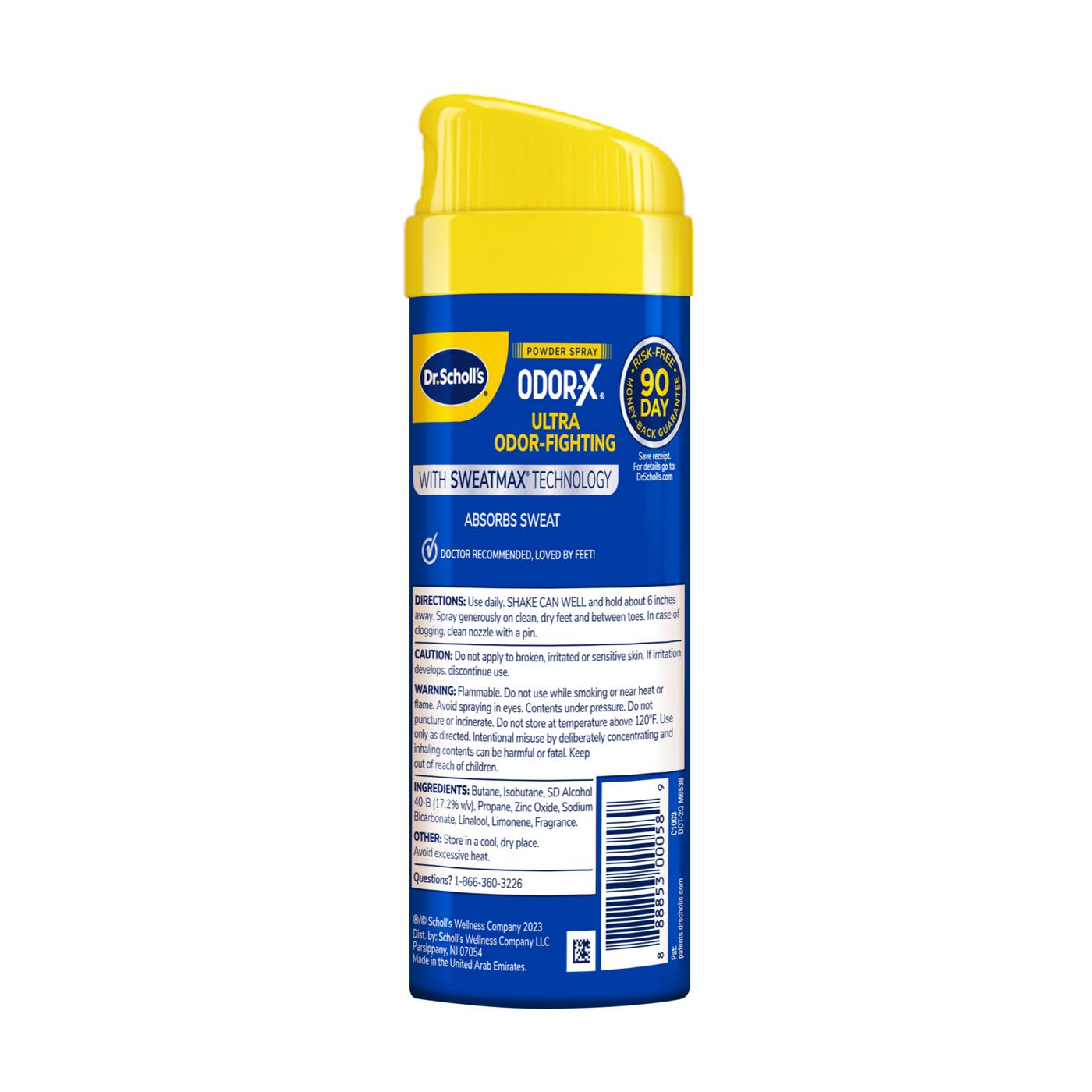 Dr. Scholl's Odor-X Ultra Odor-Fighting Powder Foot Spray - Shop Body ...