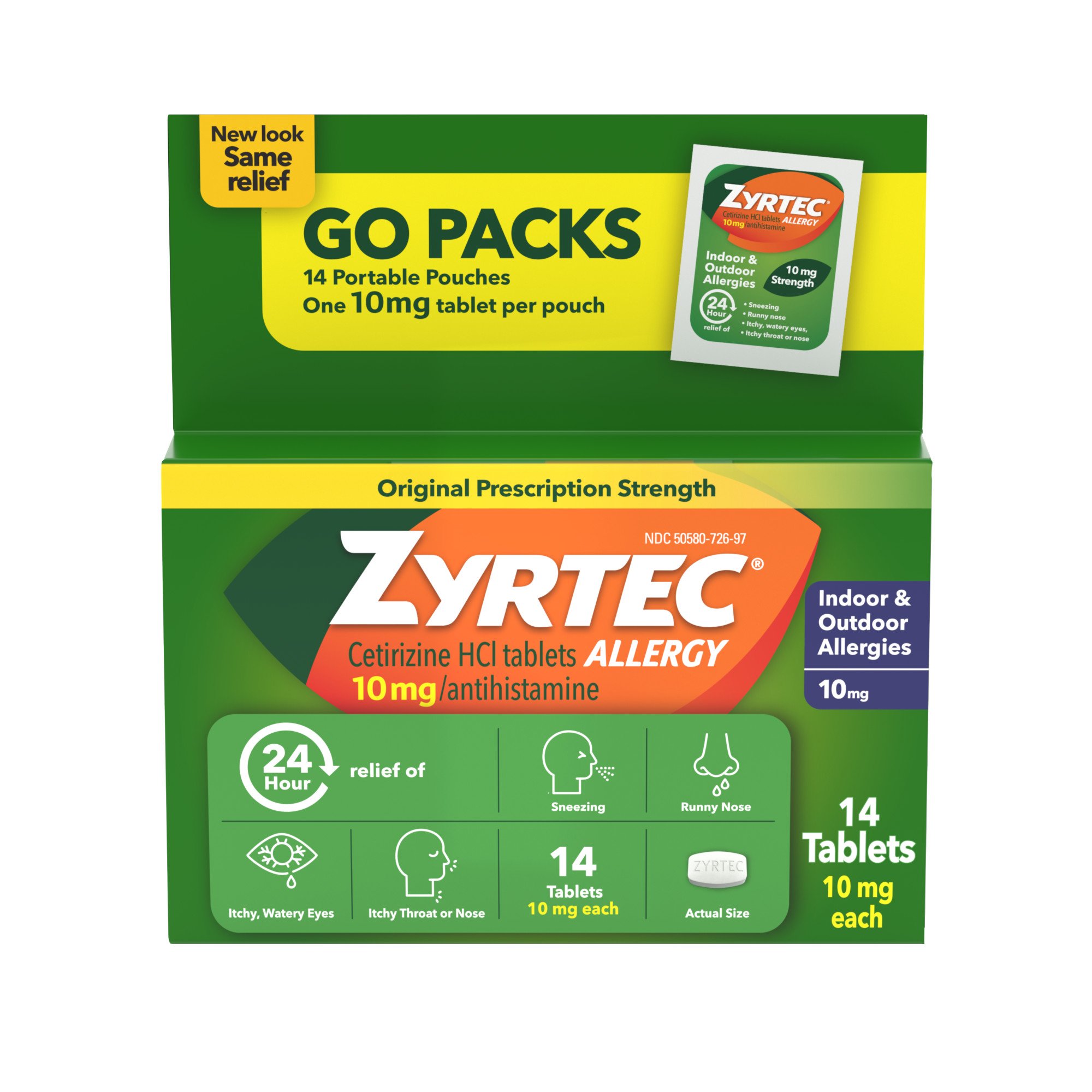 Zyrtec 4 Hour Allergy Relief Tablets with Cetirizine HCl - Shop Sinus ...