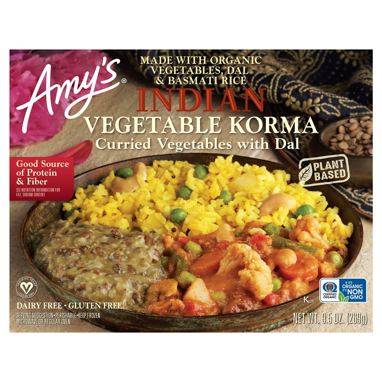 Amy's Indian Vegetable Korma Frozen Meal - Shop Entrees & sides at H-E-B