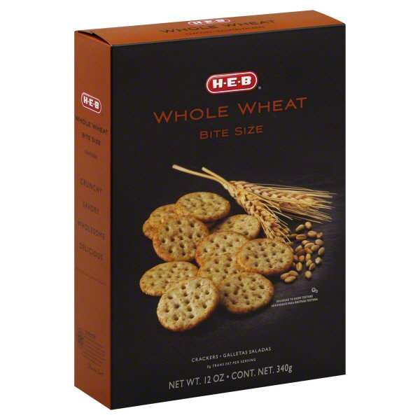 H-E-B Whole Wheat Bite Size Crackers, 12 oz | Central Market - Really ...