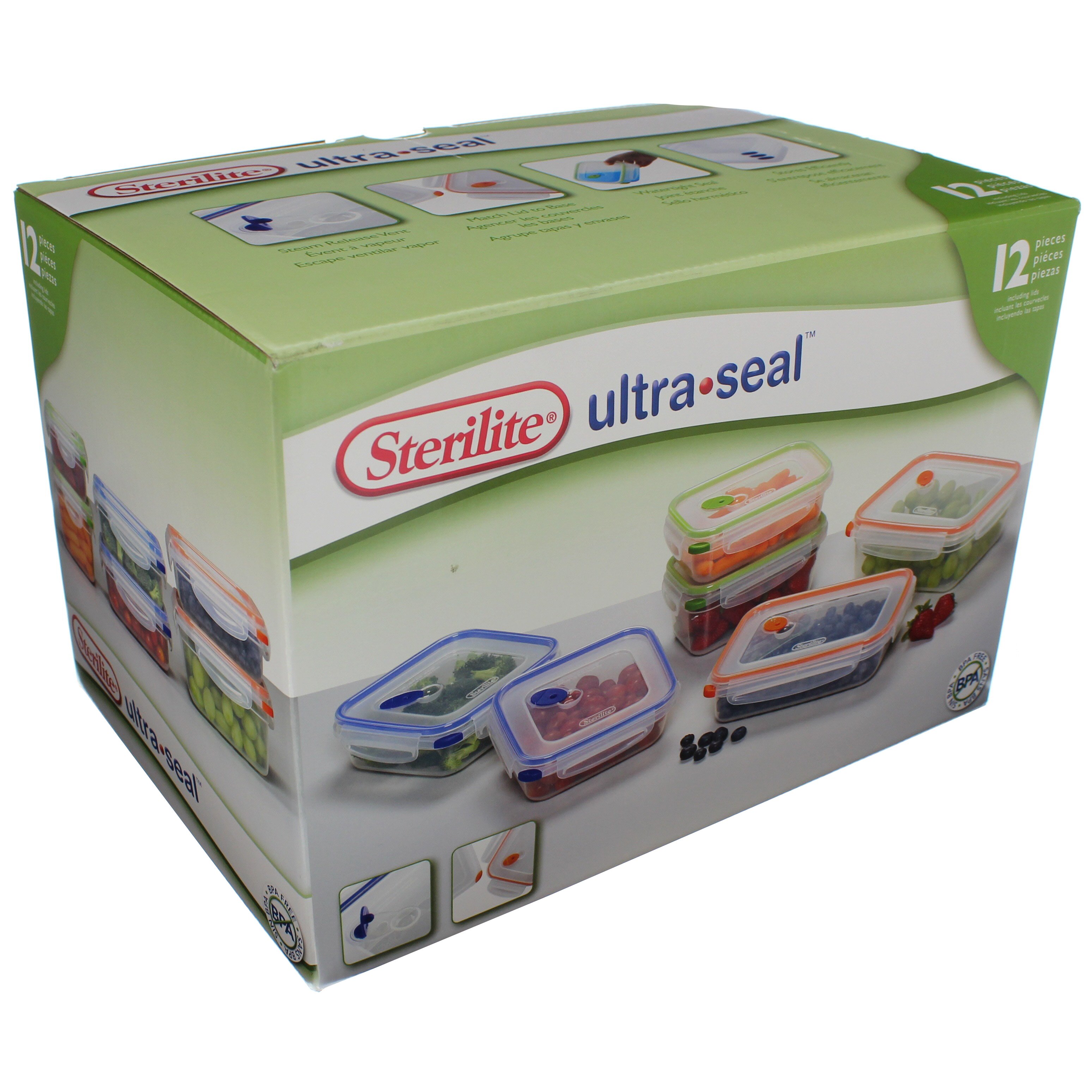 Sterilite UltraSeal Food Storage Containers, 12 Piece Set - Shop Food ...
