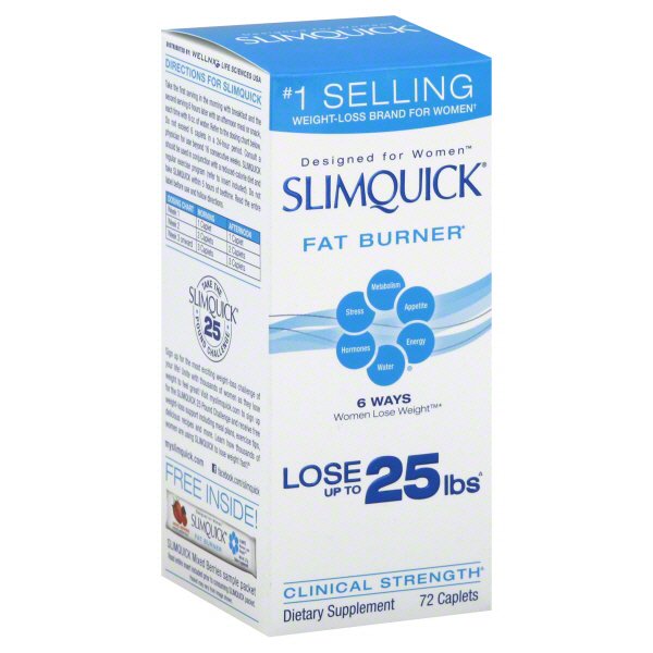 SlimQuick Fat Burner Clinical Strength Caplets - Shop Diet & fitness at ...