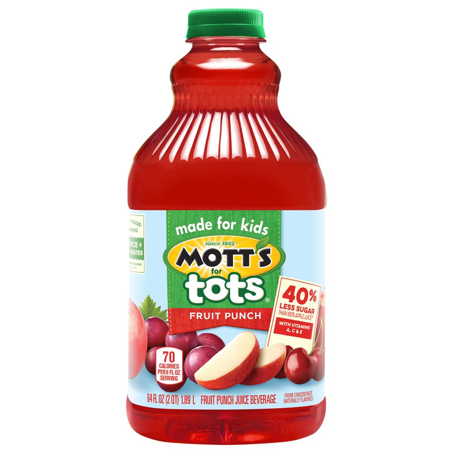 Mott's For Tots 40% Less Sugar Fruit Punch - Shop Juice at H-E-B
