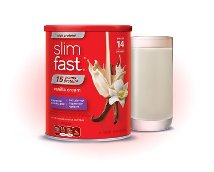 Slim-Fast 3-2-1 Plan High Protein Creamy Vanilla Shake Mix - Shop Diet & Fitness at H-E-B